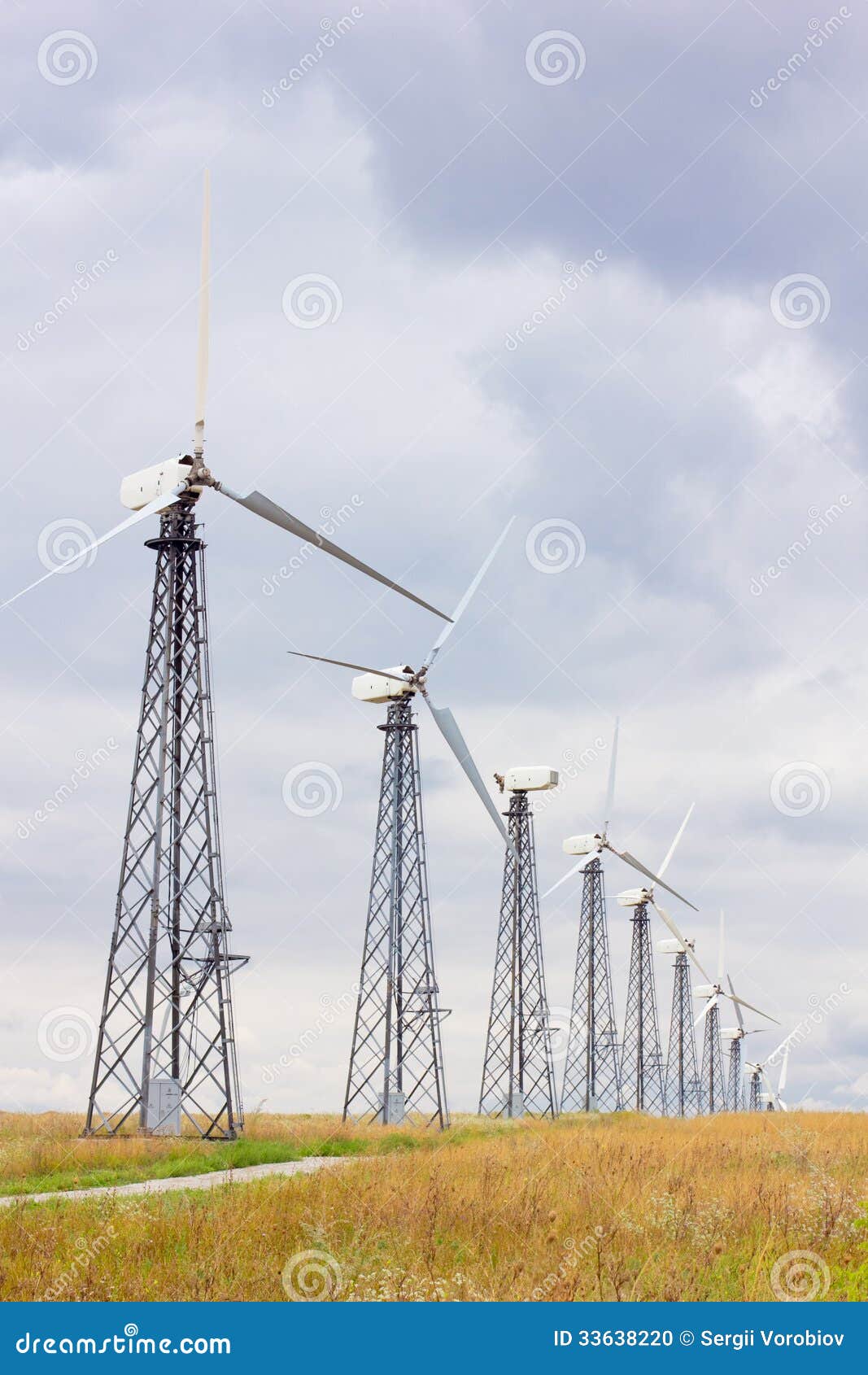 Wind power station stock photo. Image of blue, nature - 33638220