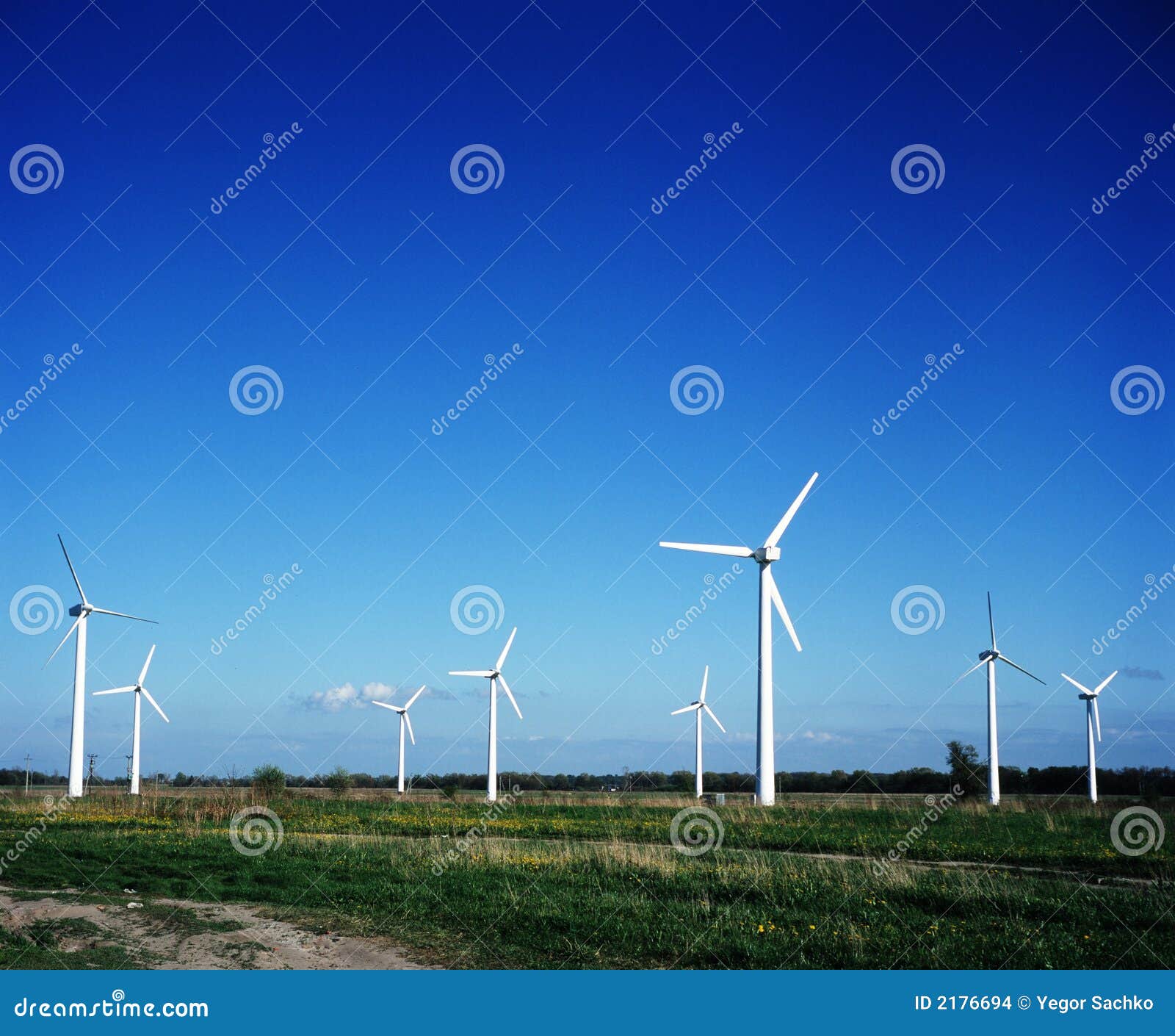 Wind power stations stock photo. Image of energy, ecology - 2176694