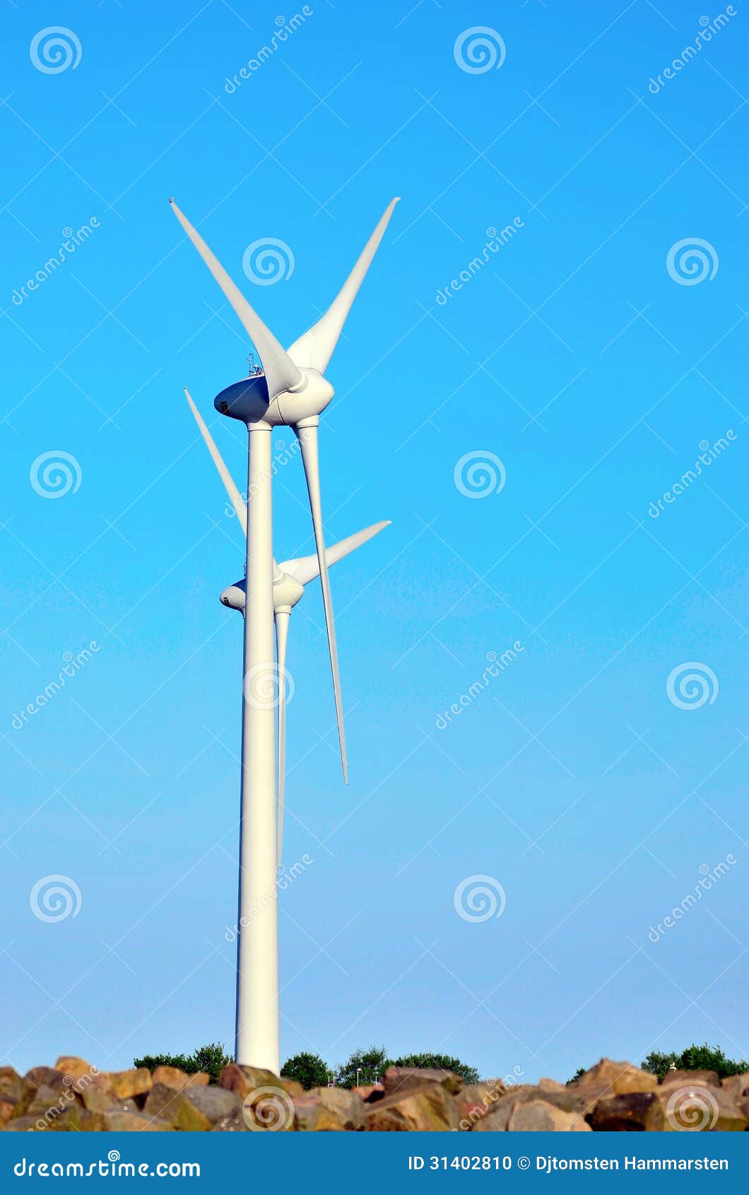 Wind power stations stock photo. Image of summer, stations - 31402810