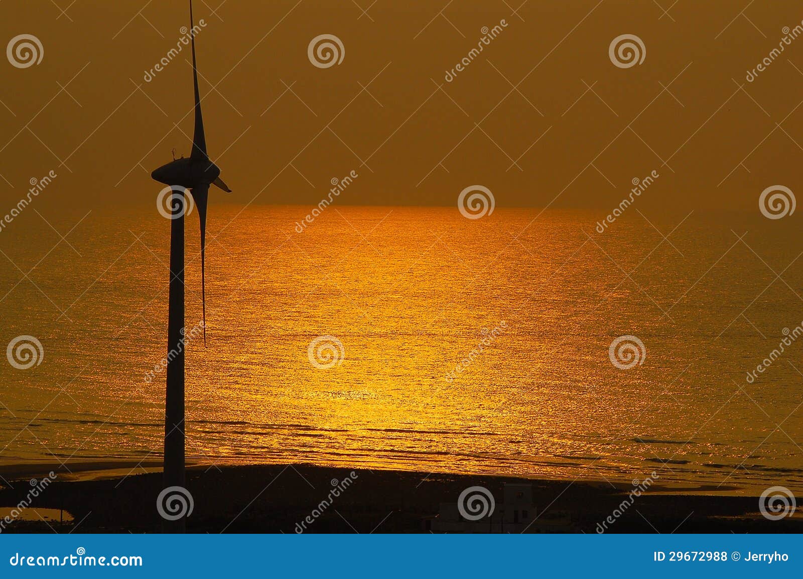 Wind power with sunset stock photo. Image of electrical - 29672988