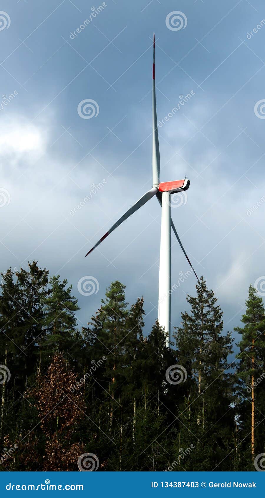 Wind Power System for Electricity Stock Image - Image of power ...