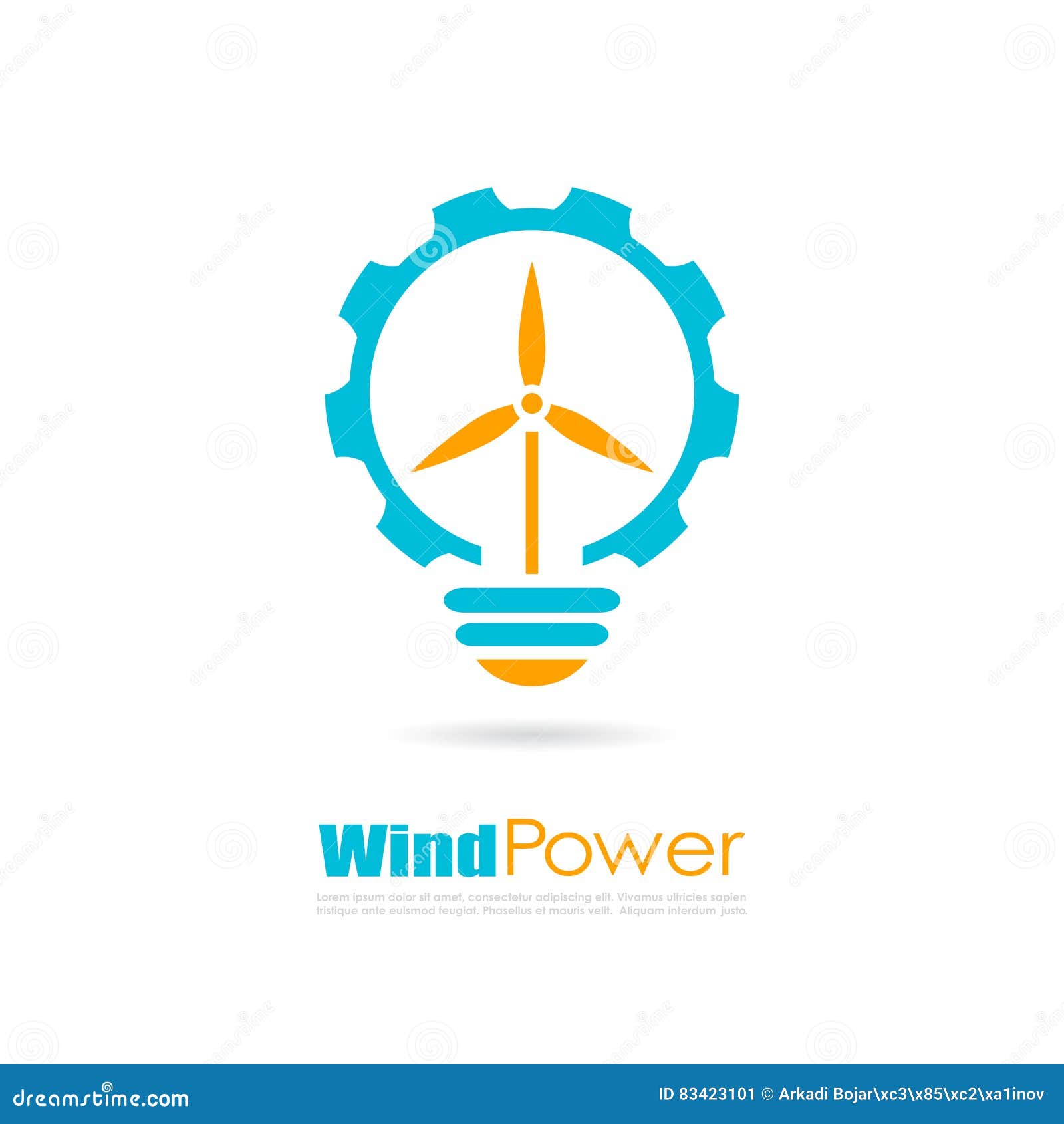 Wind power vector logo stock vector. Illustration of isolated - 83423101