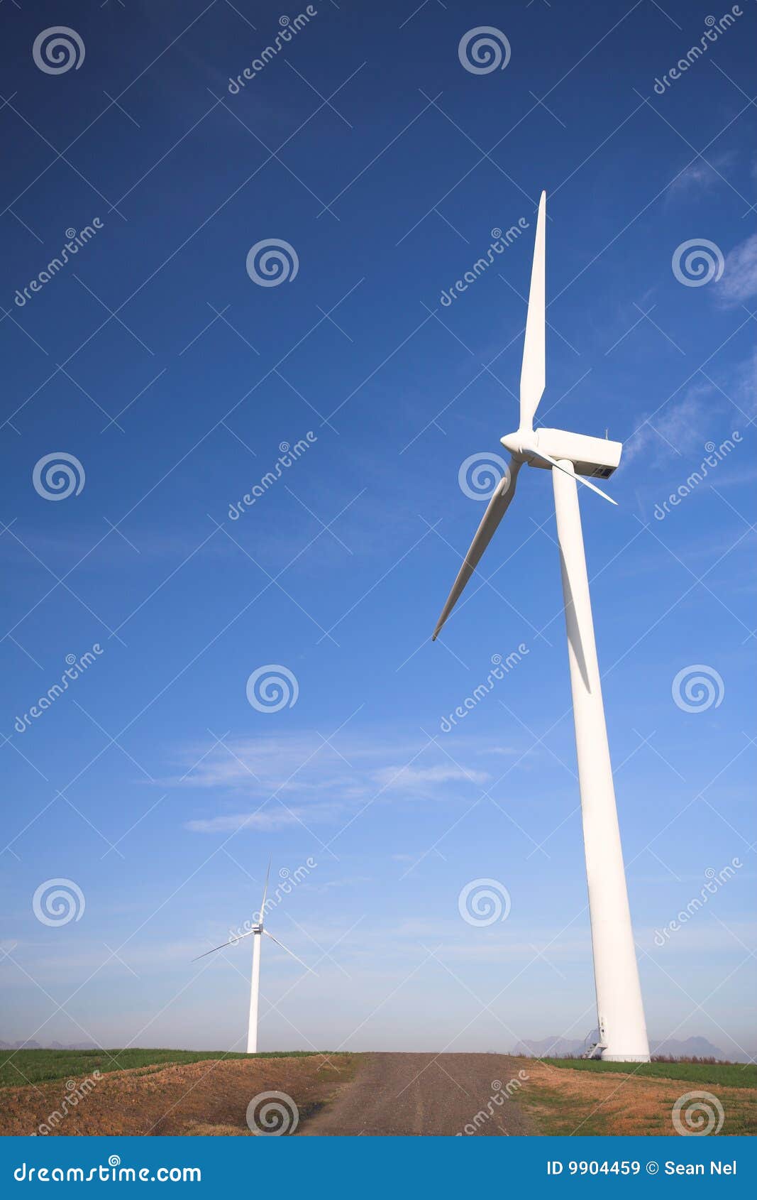 Wind Powered Electricity Generators Stock Image - Image of cloud ...