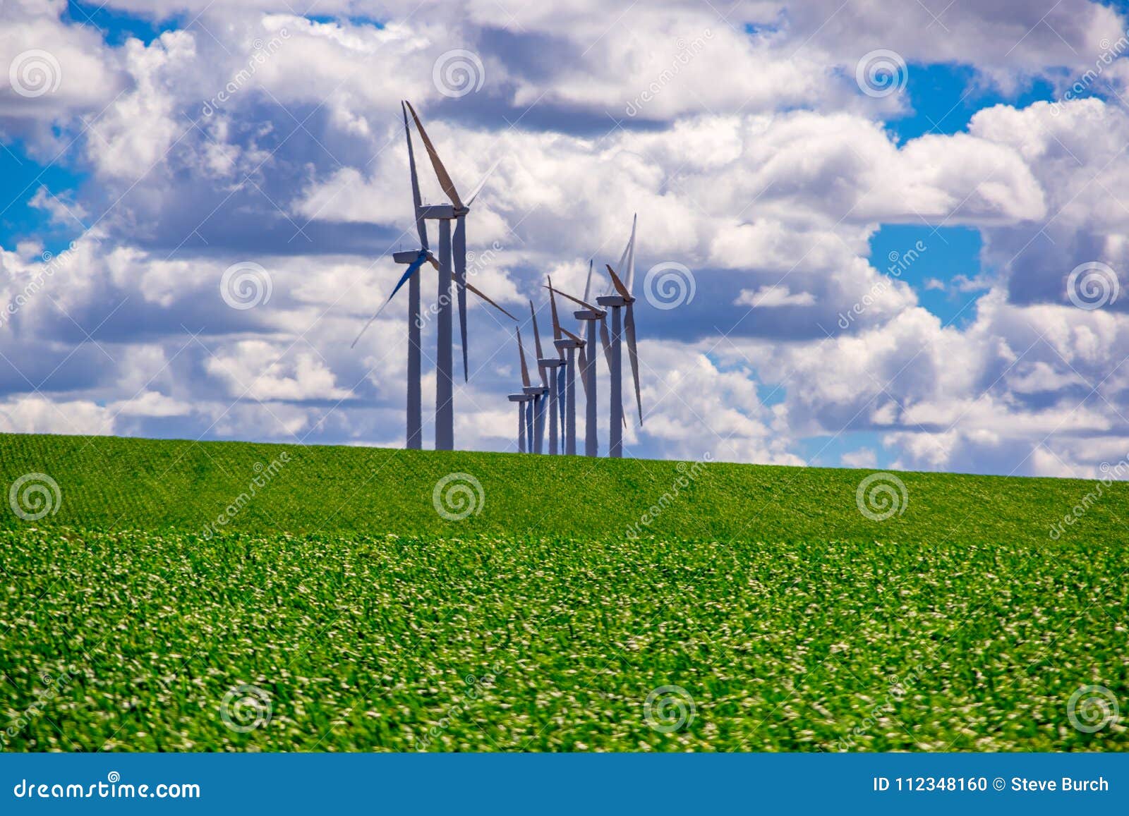 Windfarm in Eastern Oregon stock photo. Image of grass - 112348160