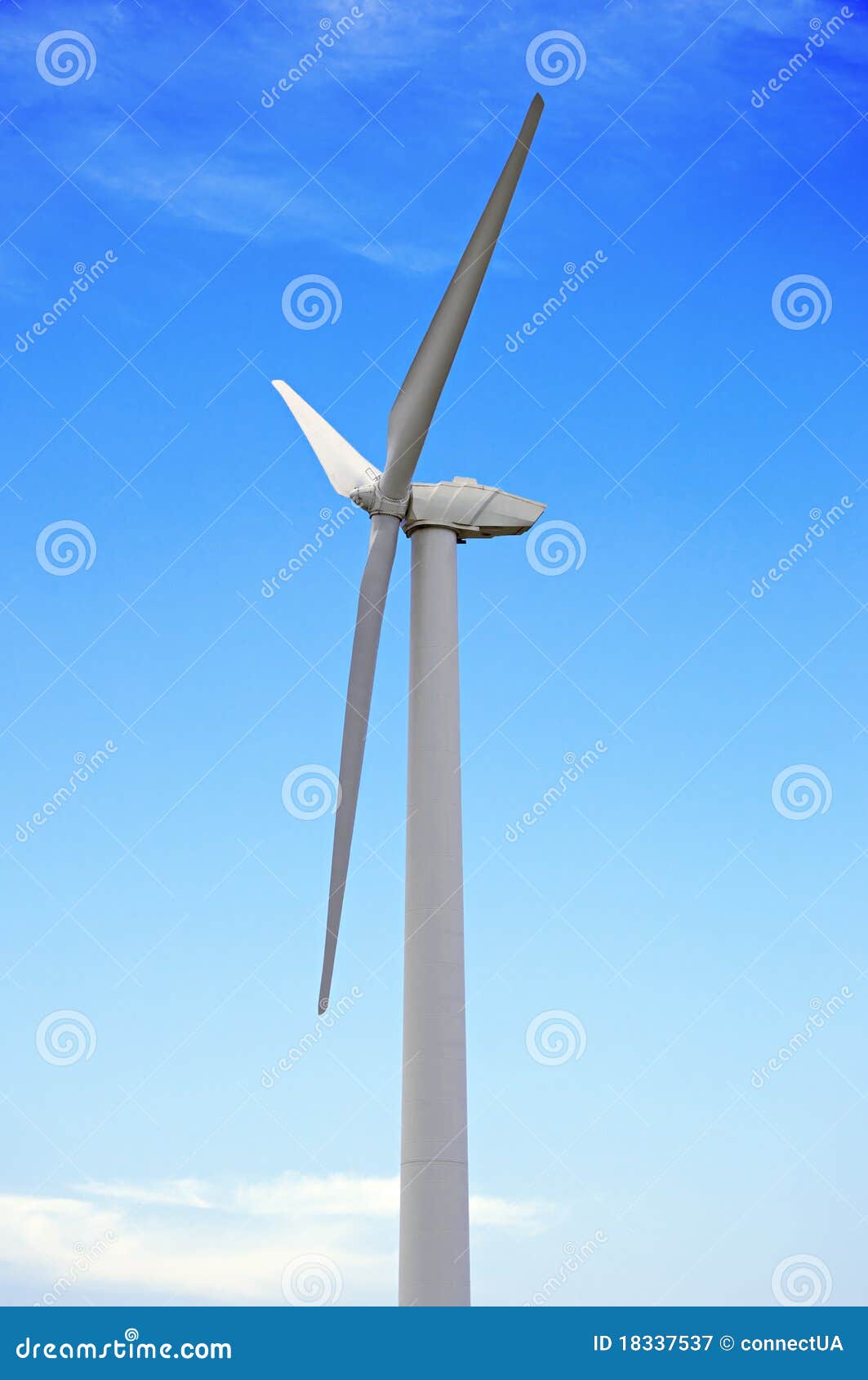 Wind-powered generator stock image. Image of cloud, objects - 18337537