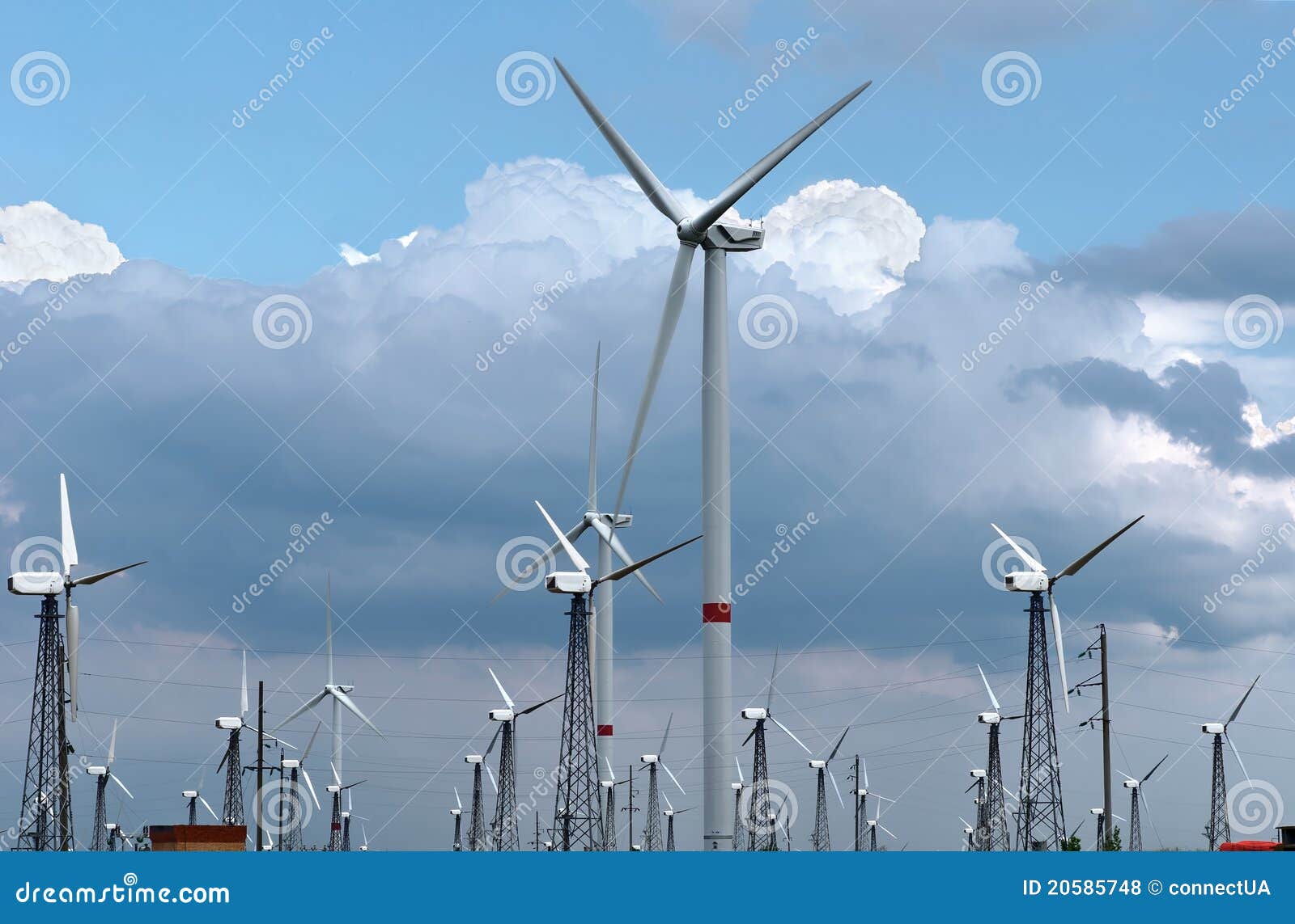 Wind-powered generators stock photo. Image of electricity - 20585748