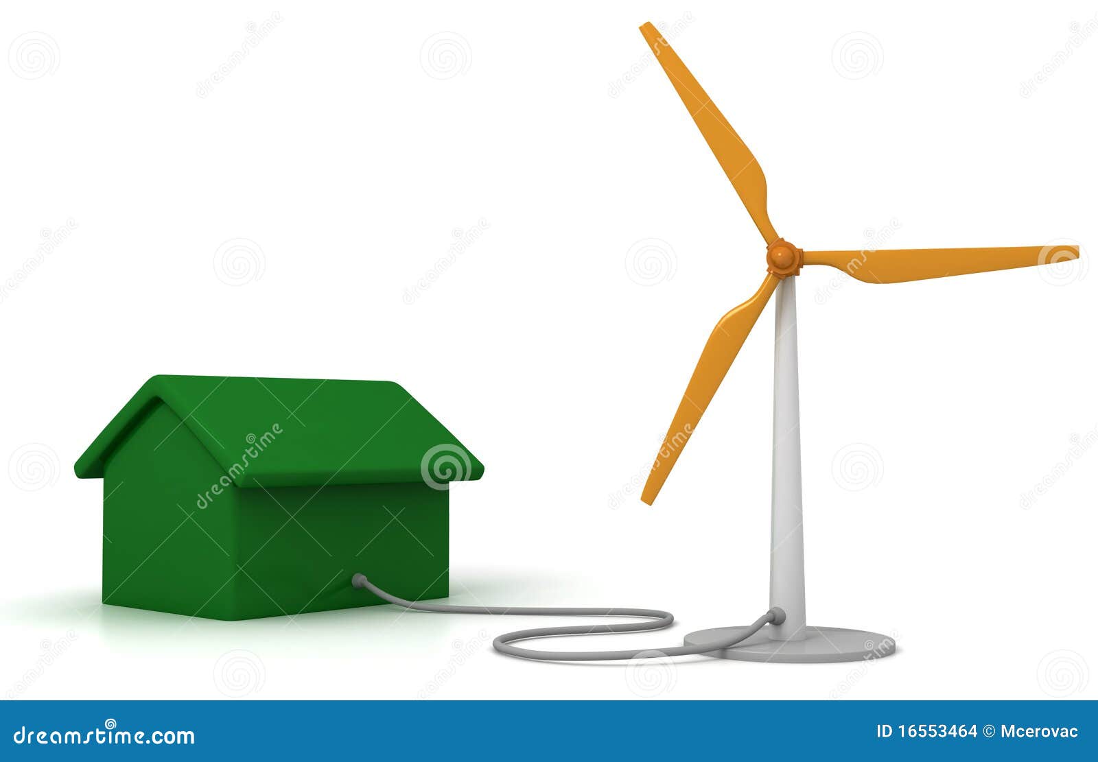 Wind powered house stock illustration. Illustration of alternative ...