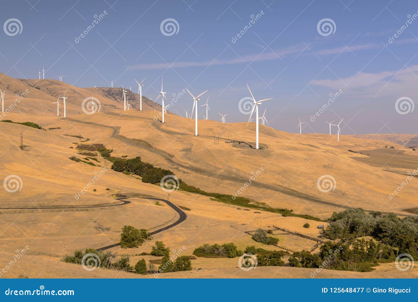 Wind Powered Technology in Washington State. Stock Image - Image of ...