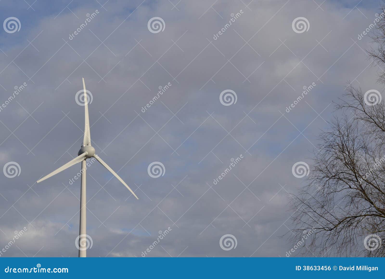 Wind powered turbine stock photo. Image of modern, planet - 38633456