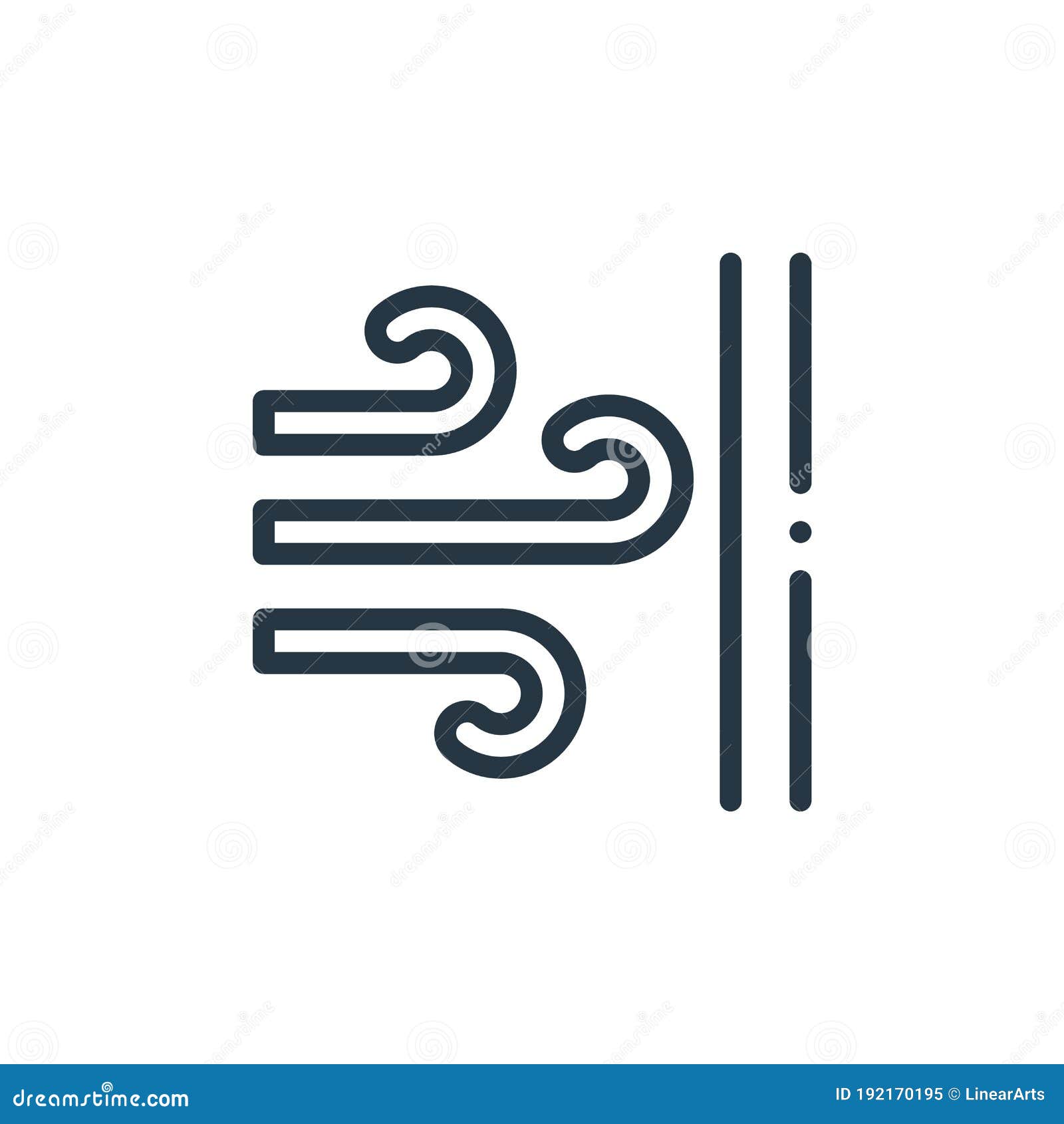 Wind Proof Icon Vector from Fabric Features Concept. Thin Line ...