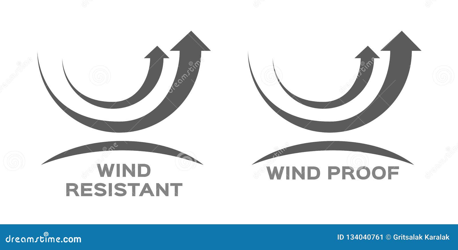 Wind Proof and Resistant Icon Vector Stock Vector - Illustration of ...