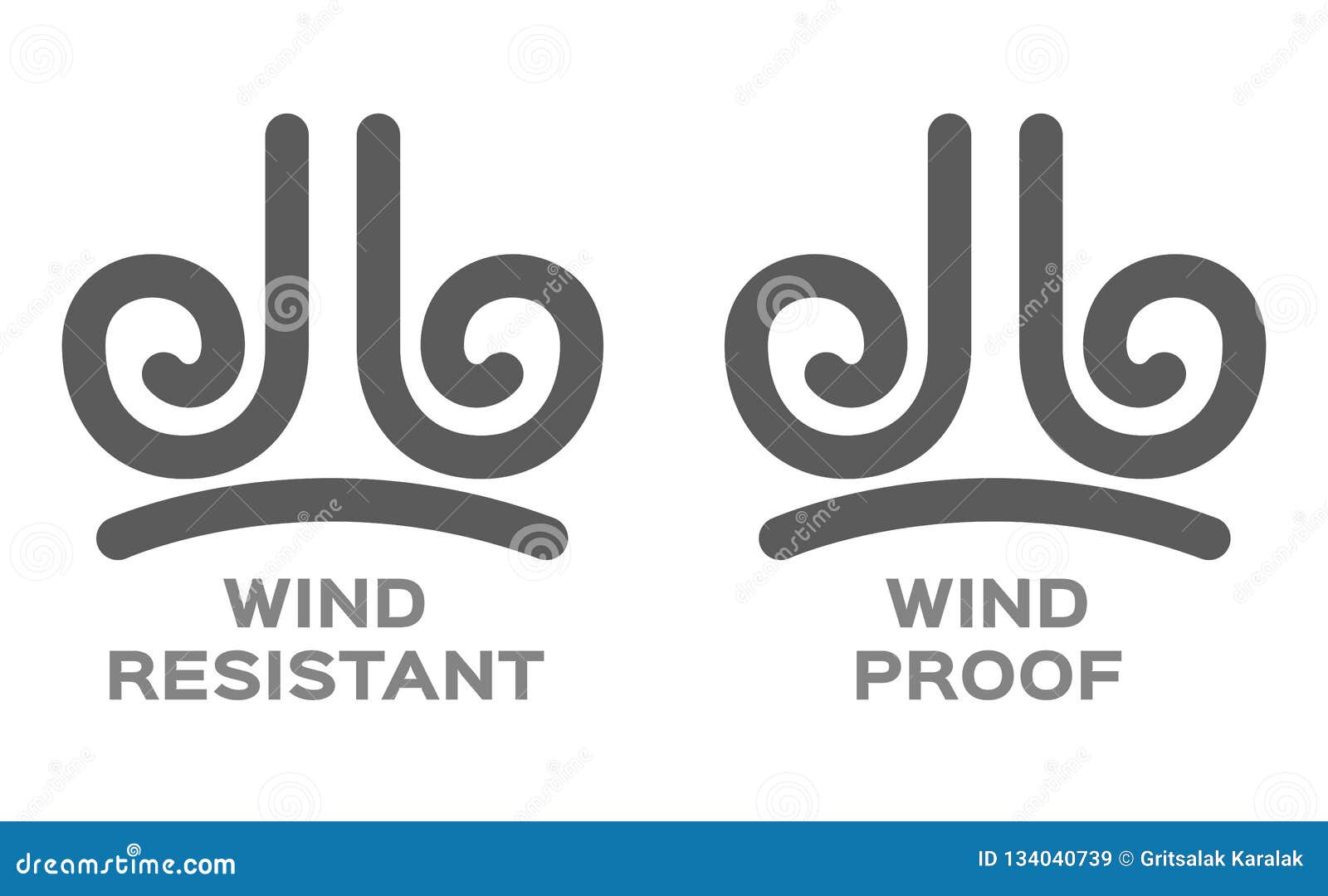 Wind Proof and Resistant Icon Vector Stock Vector - Illustration of ...
