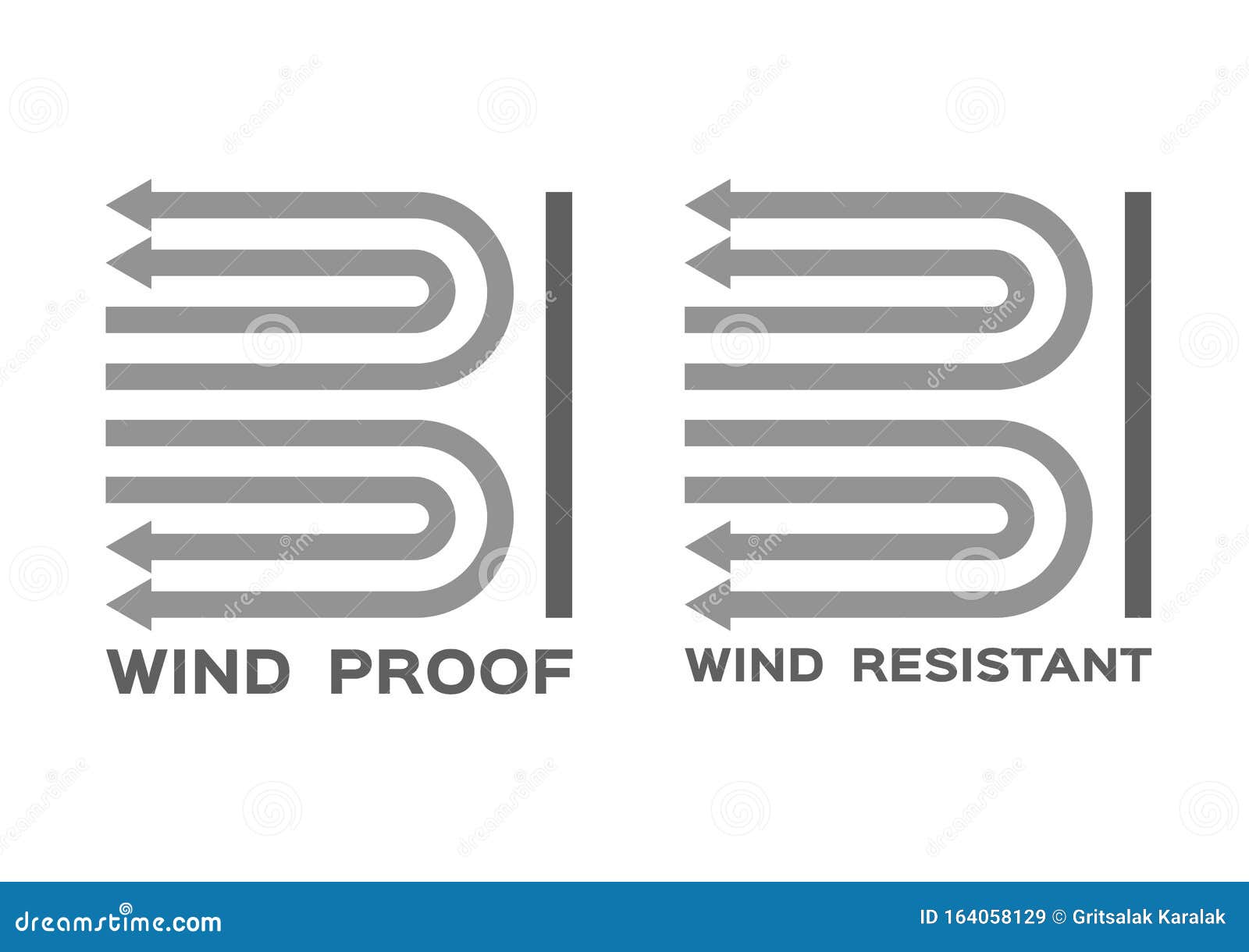 Wind Proof and Resistant Icon Vector Stock Vector - Illustration of ...
