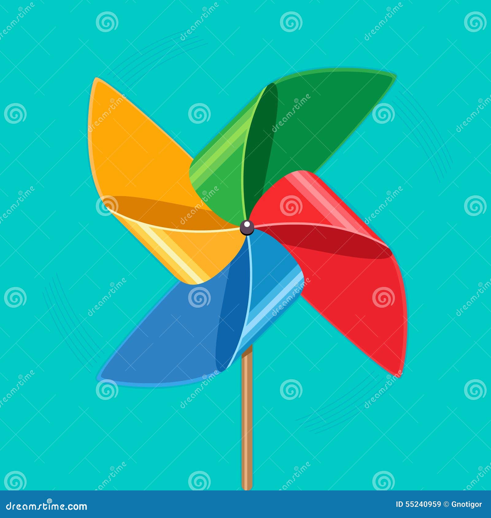 Wind propeller stock vector. Illustration of luminous - 55240959