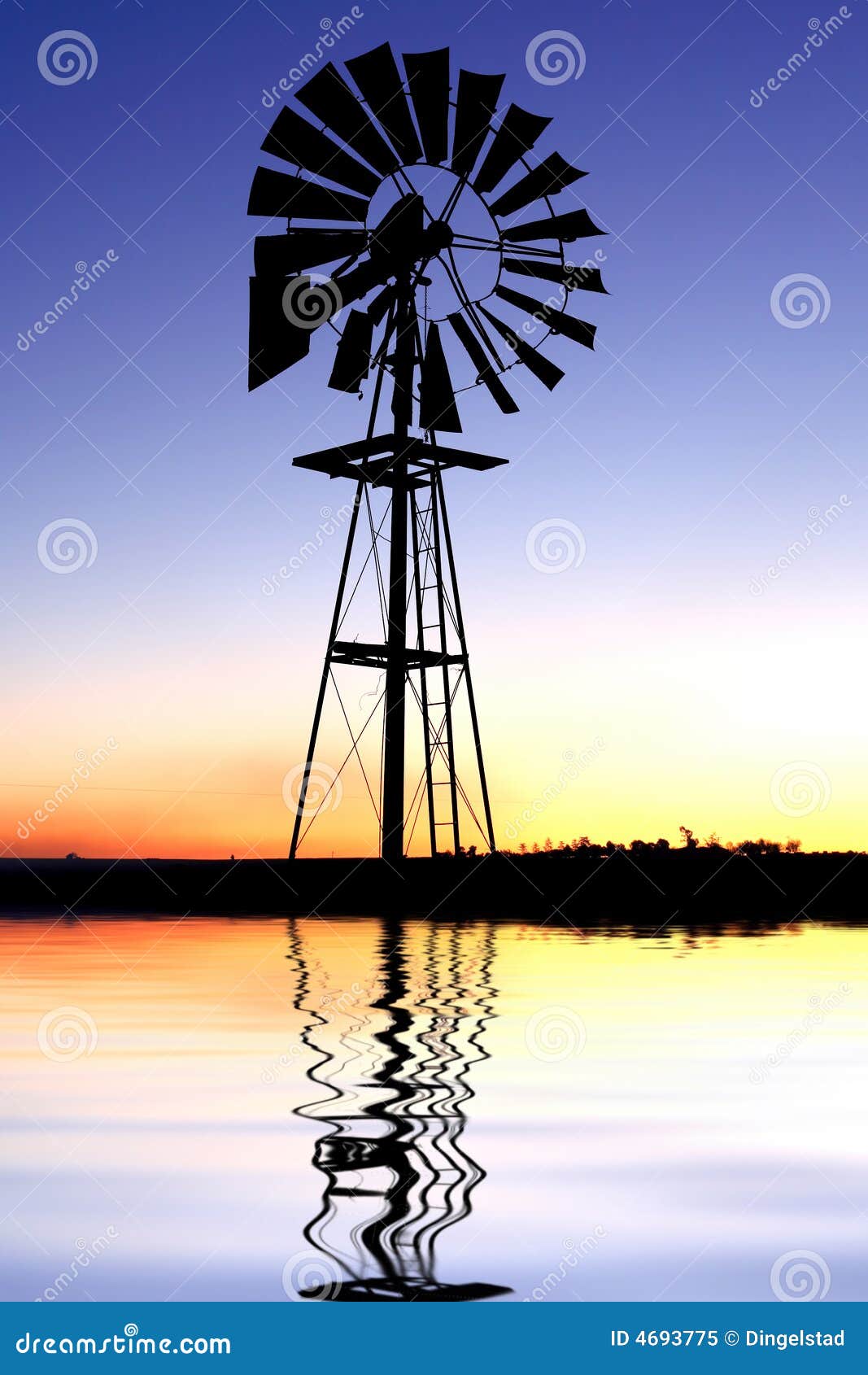 Wind pump stock image. Image of plain, tower, land, country - 4693775