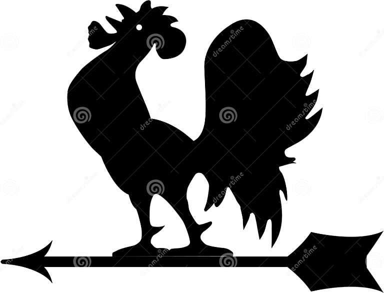 Wind rooster stock vector. Illustration of black, west - 1608480