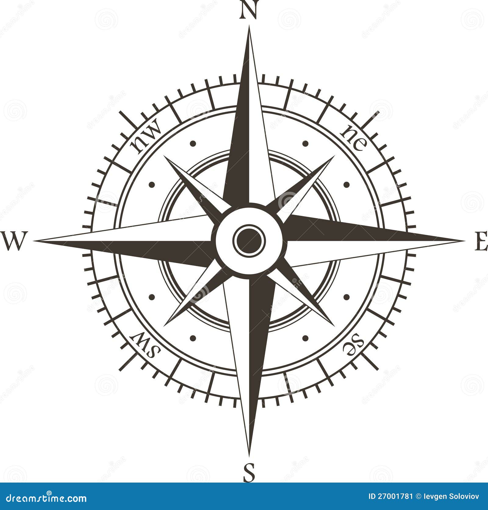 Wind rose stock vector. Illustration of east, isolated - 27001781