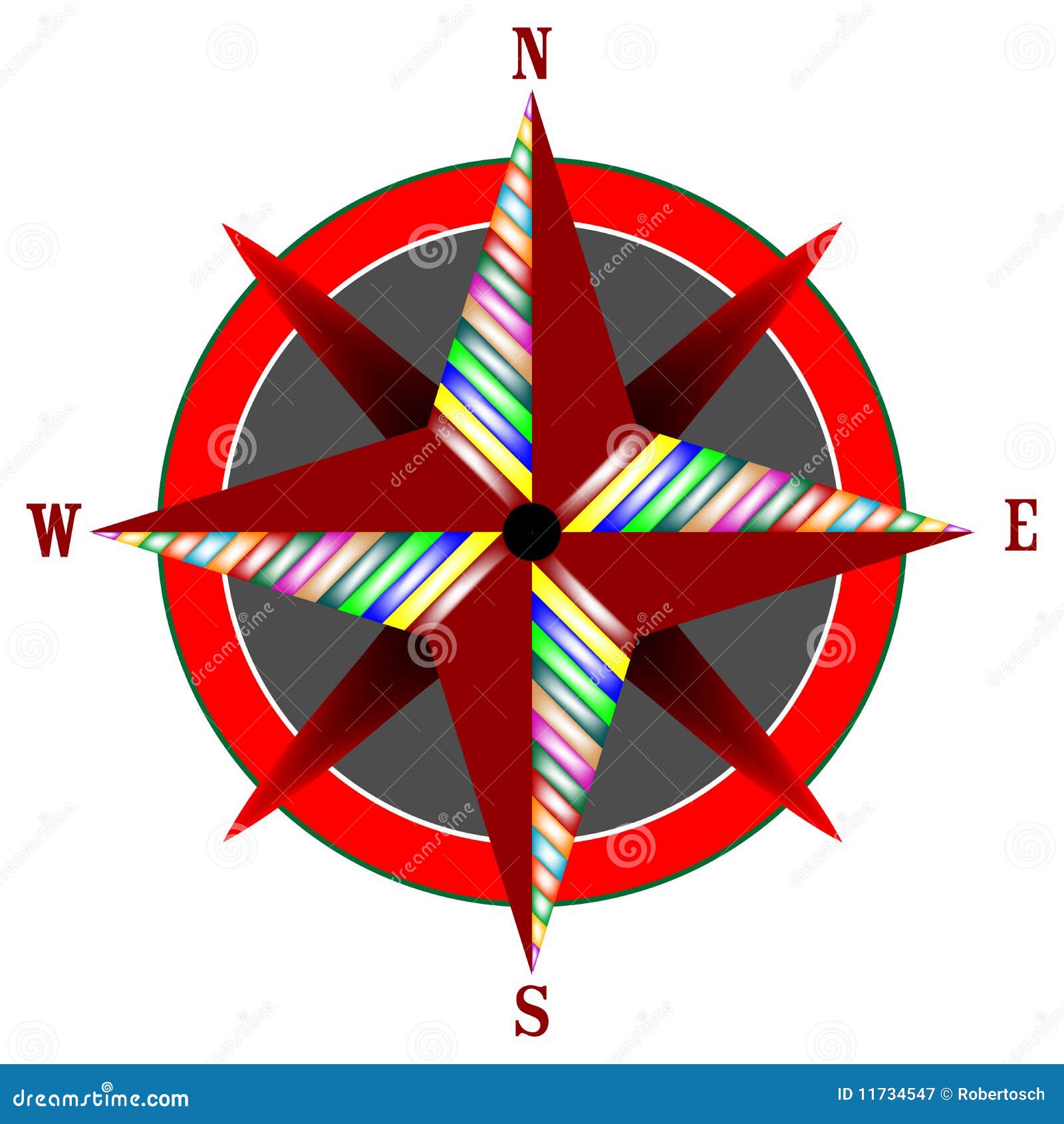 Wind rose 3 stock vector. Illustration of ancient, magnet - 11734547