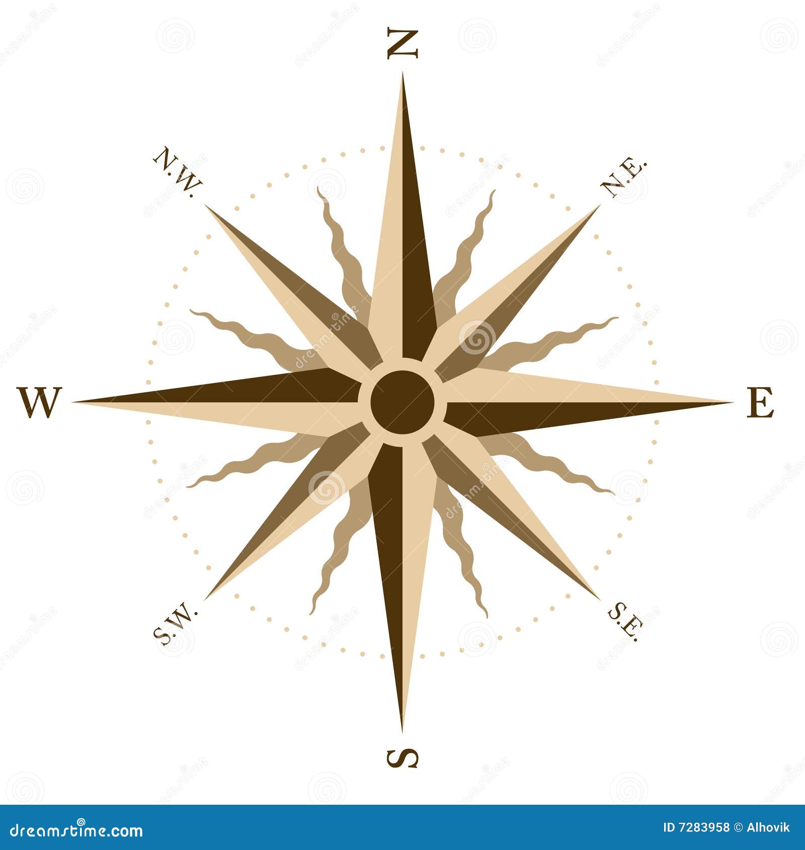 Wind rose stock vector. Illustration of rose, revival - 7283958