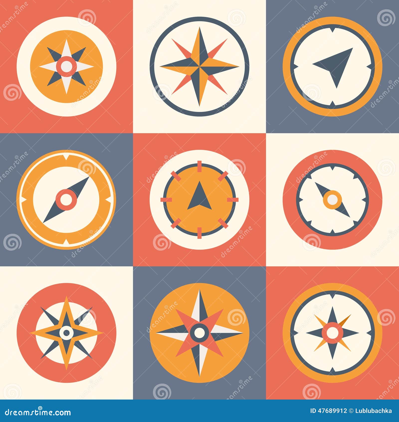 Compass Flat Vector Stock Illustrations – 37,500 Compass Flat Vector ...