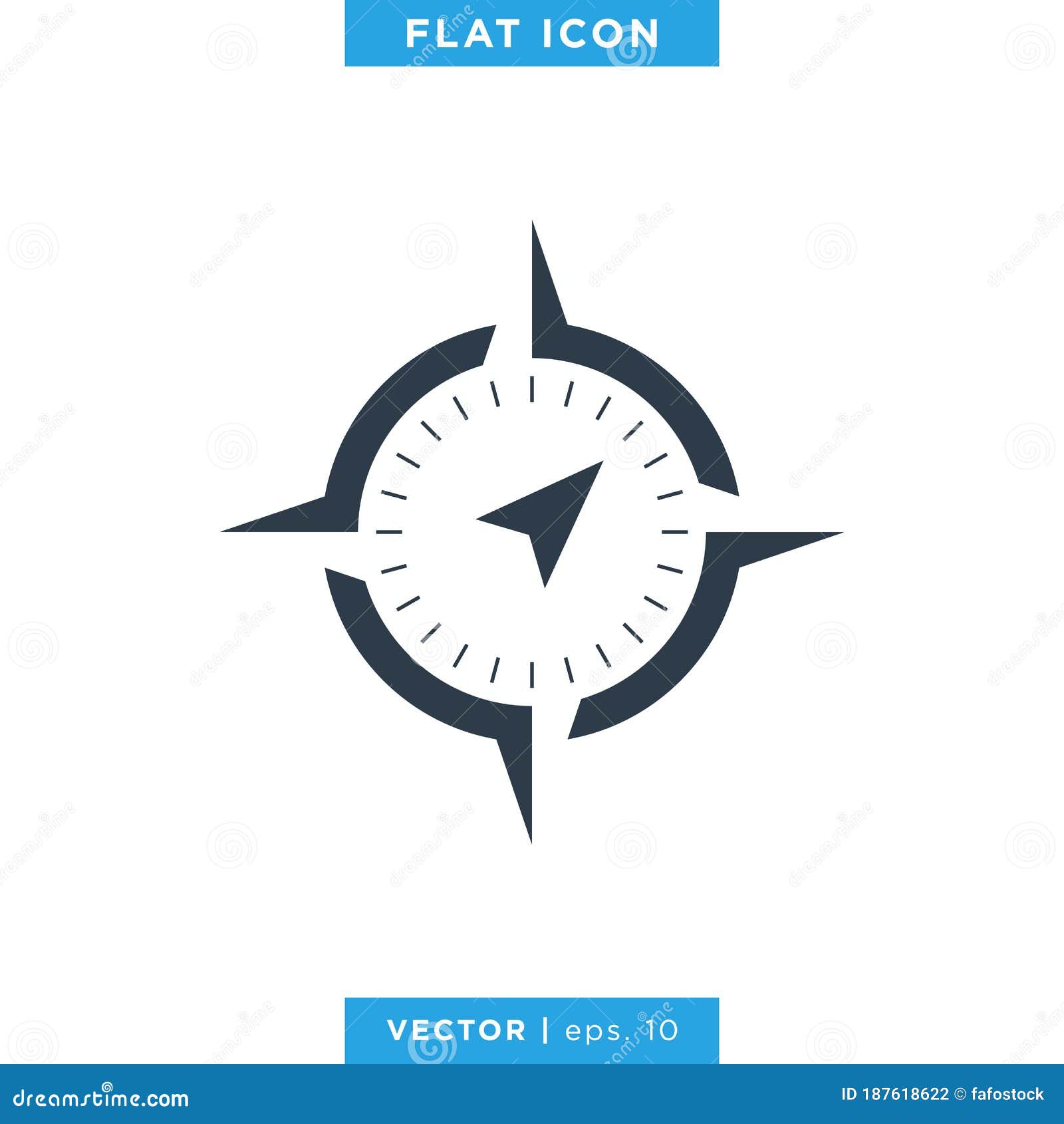 Wind Rose Compass Icon Vector Logo Design Template Stock Vector ...