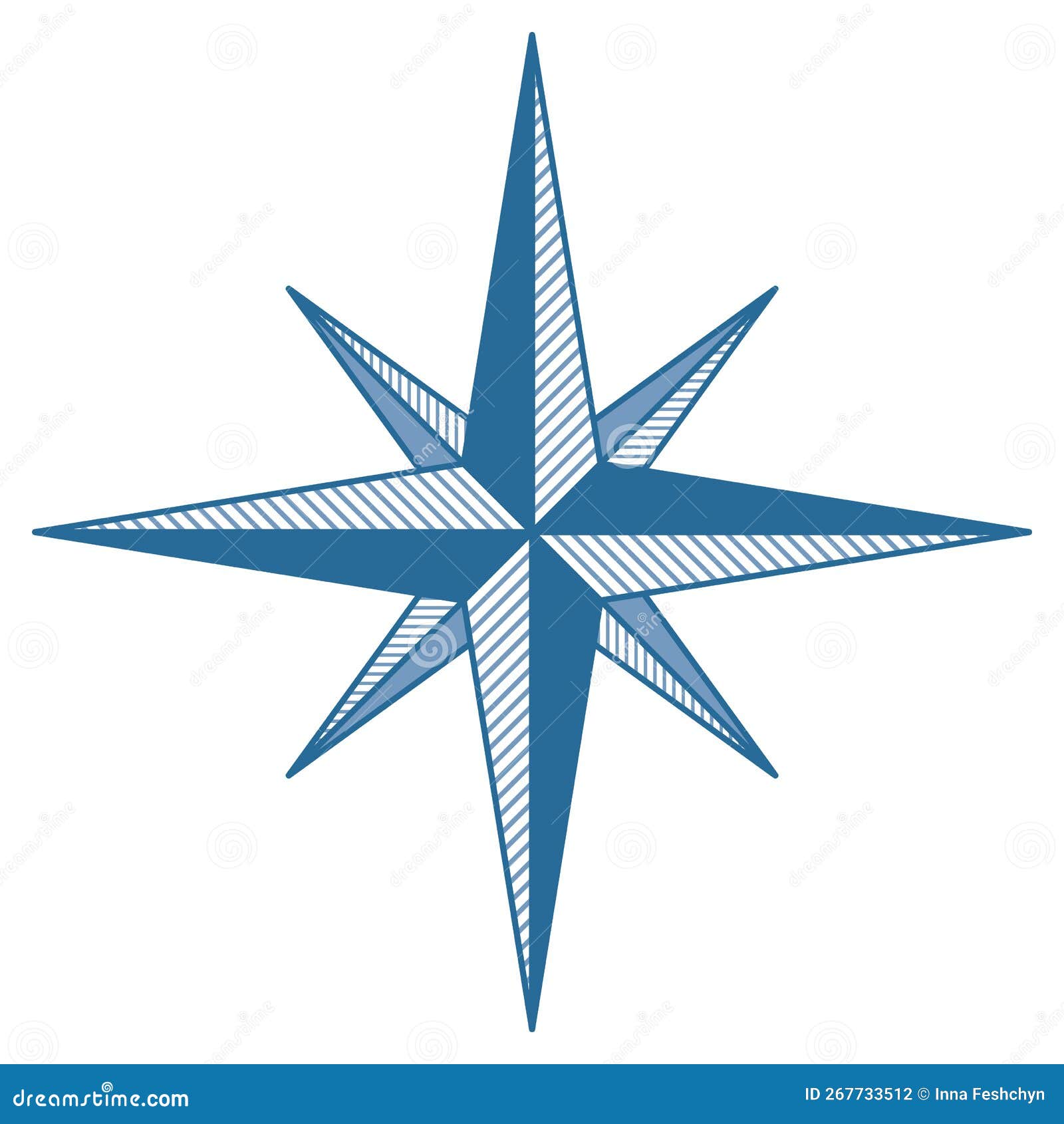 Wind Rose Compass. Navigation Device with Indication of the Cardinal ...