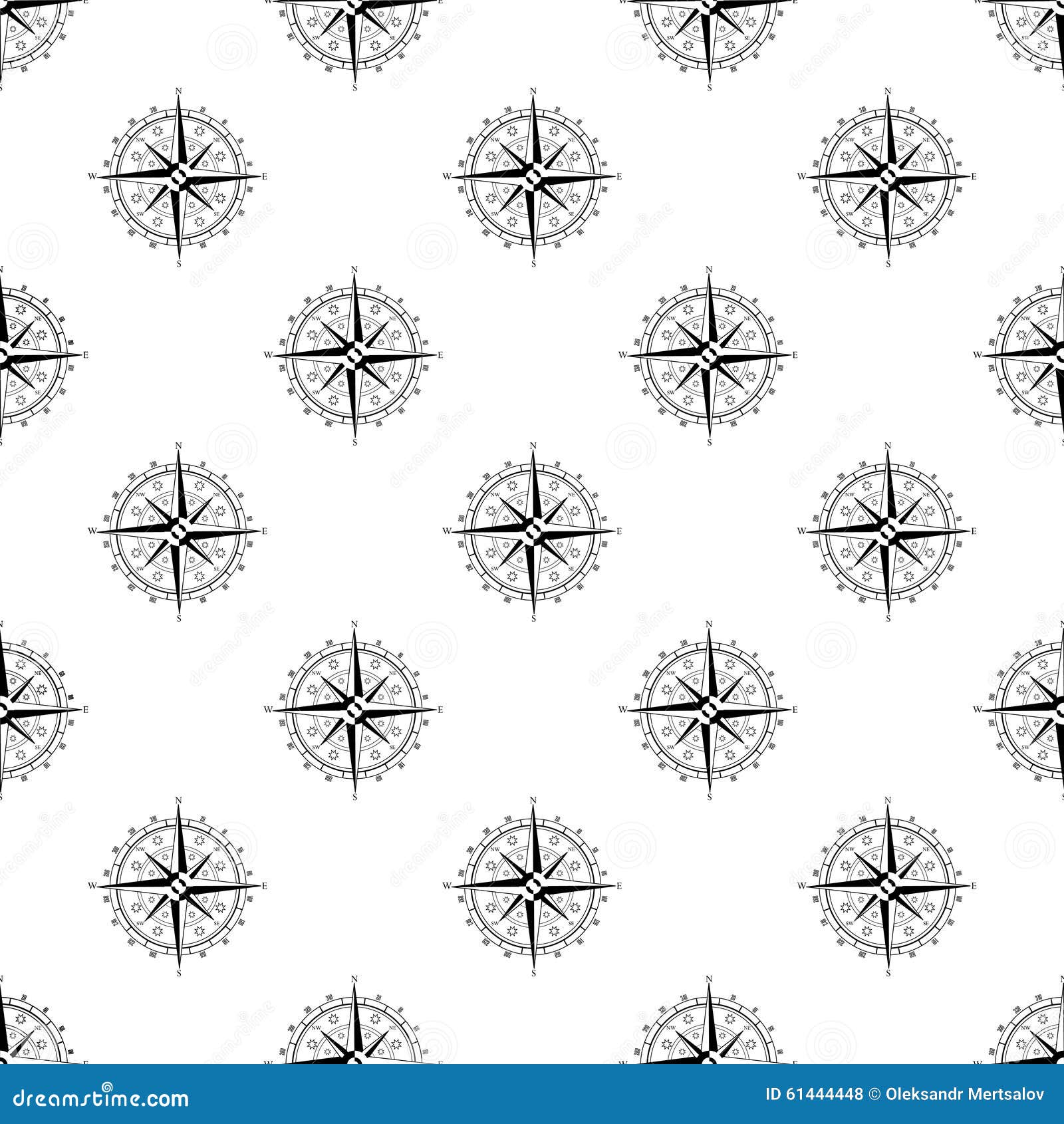 Wind Rose, Compass, Seamless Icon Background Abstract Illustration ...