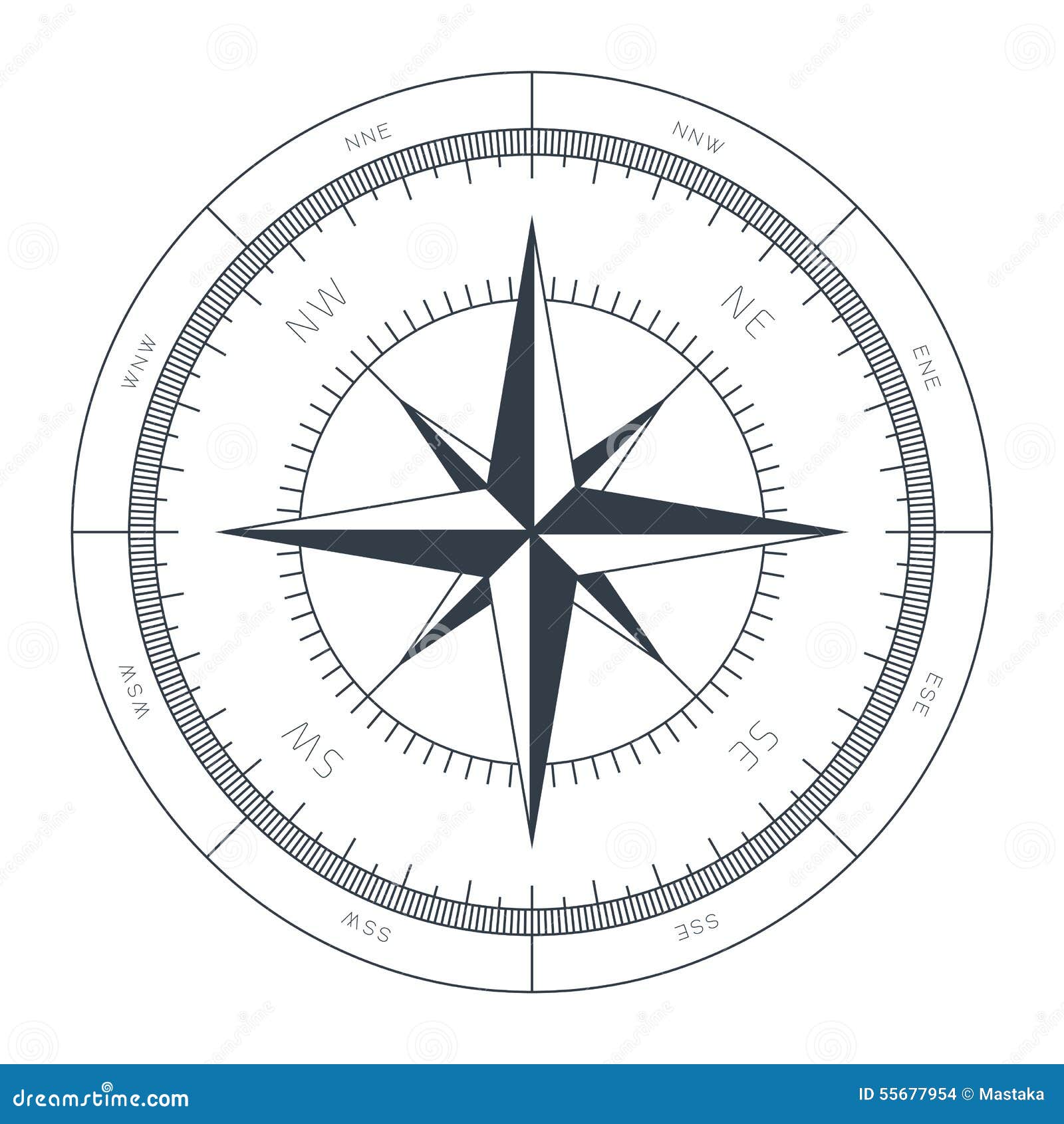 Wind Rose stock vector. Illustration of direction, exploration - 55677954