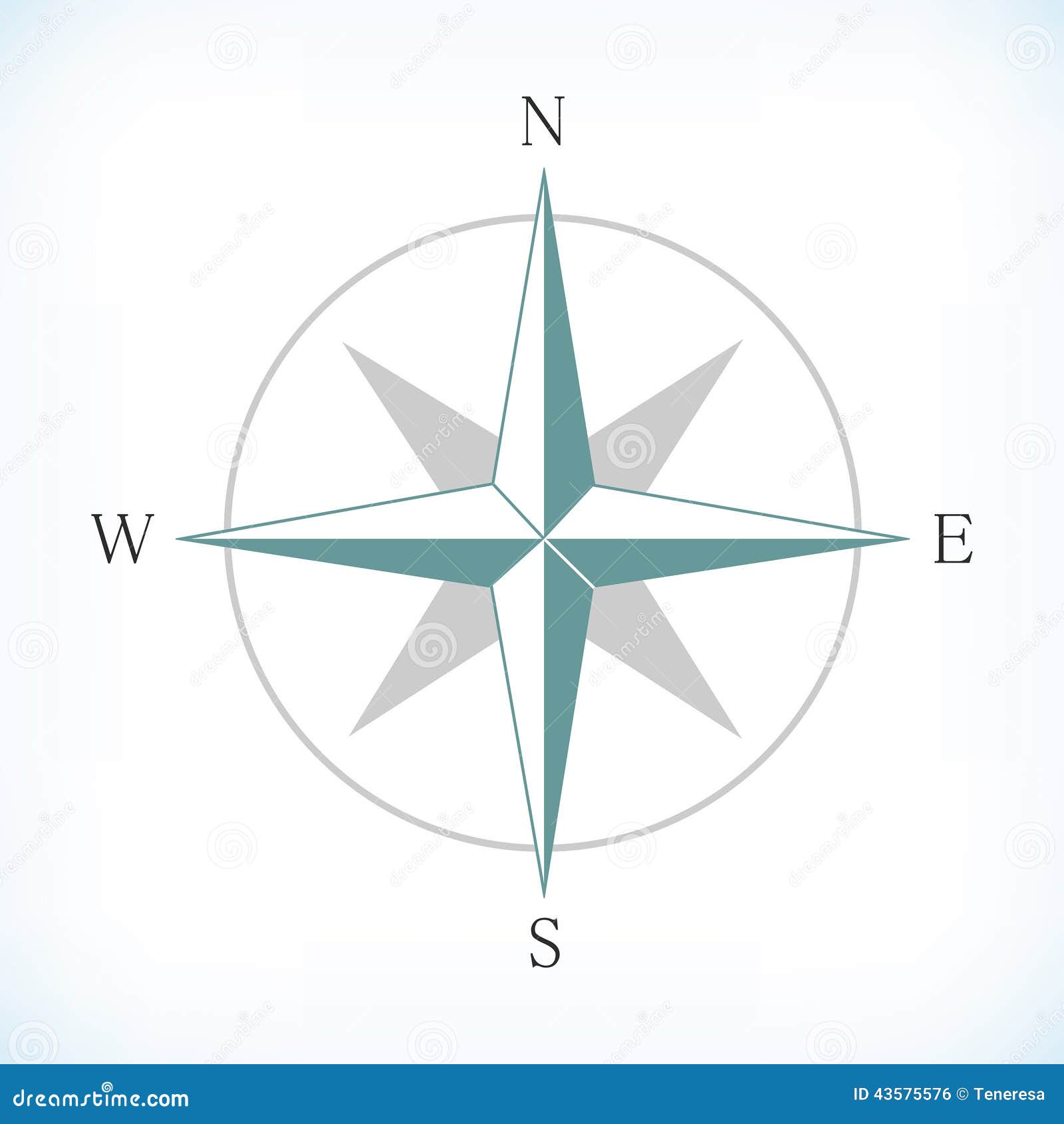 Wind rose stock vector. Illustration of journey, arrow - 43575576