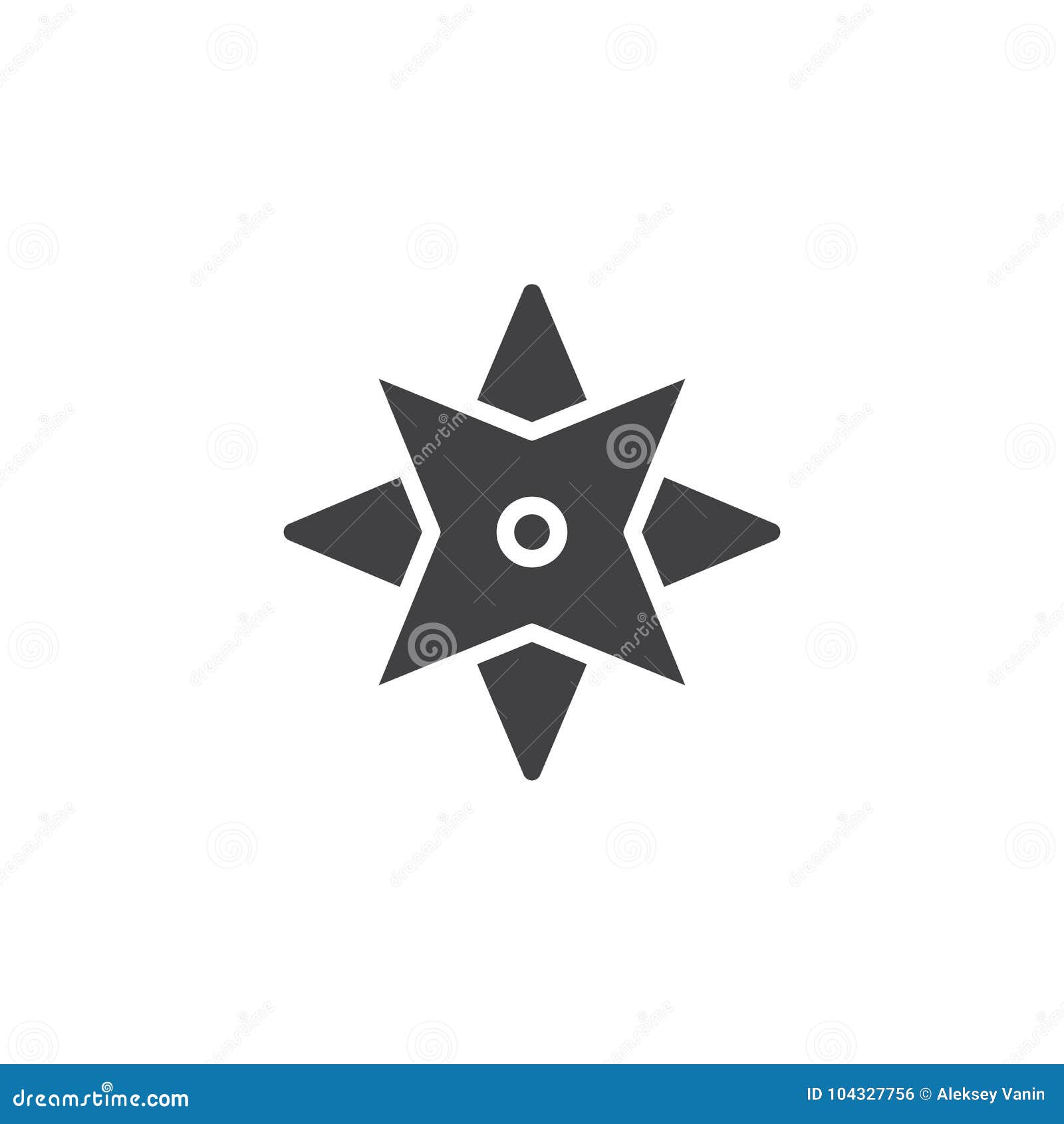Wind rose icon vector stock vector. Illustration of navigation - 104327756