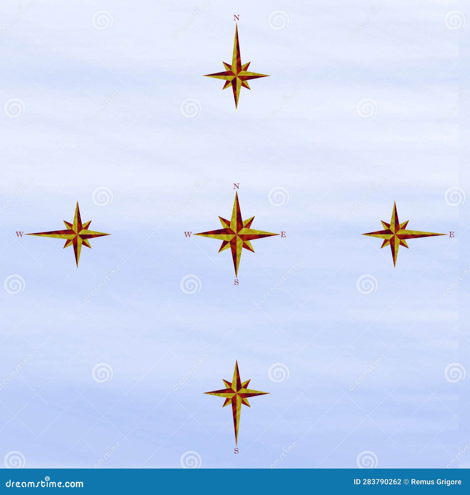 Wind Rose Showing Cardinal Points Stock Vector - Illustration of ...