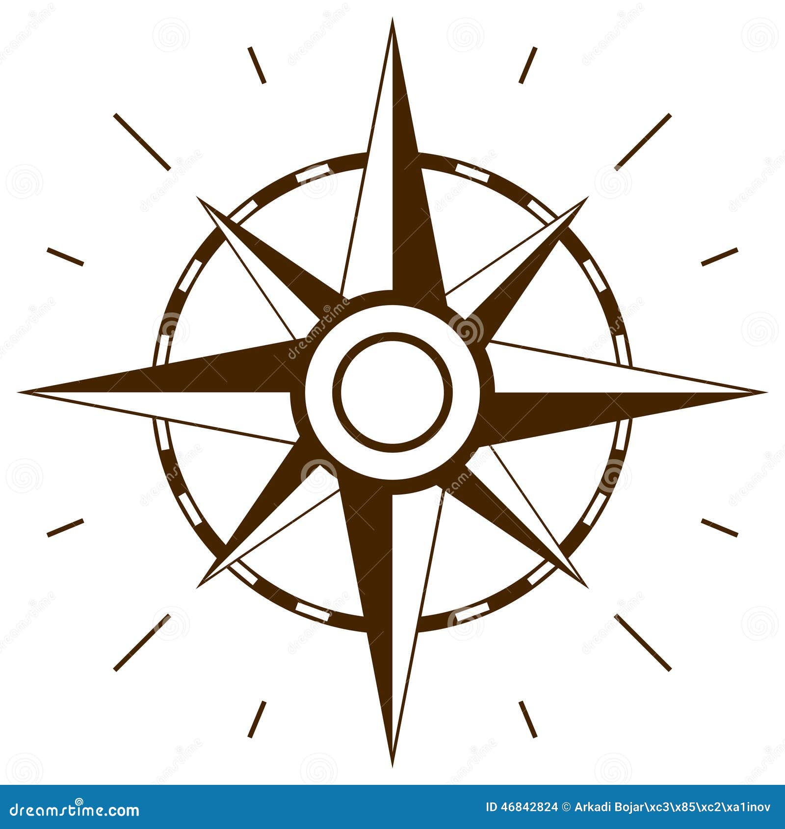Wind rose symbol stock vector. Illustration of shape - 46842824