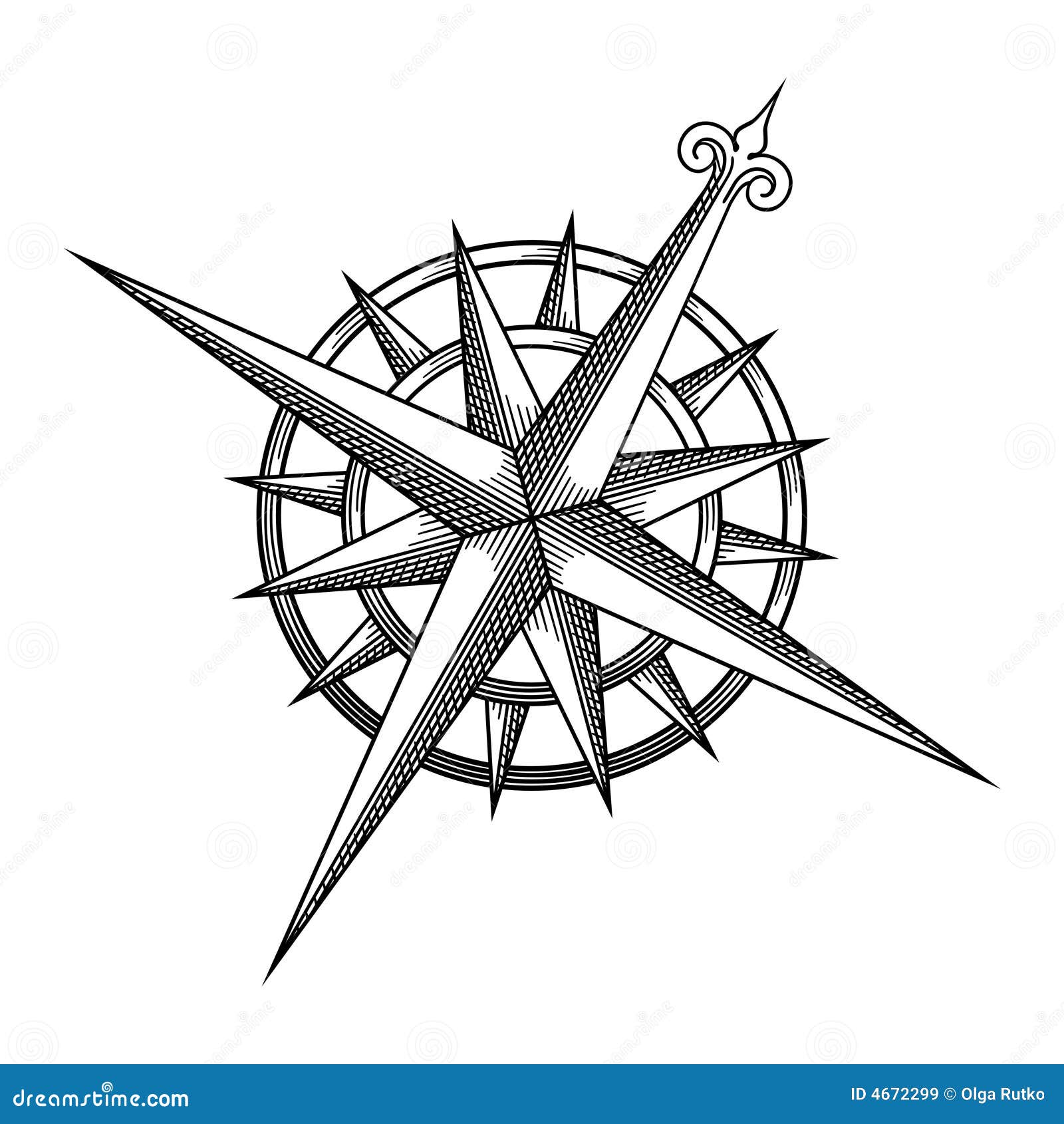 Wind rose vector stock vector. Illustration of vector - 4672299
