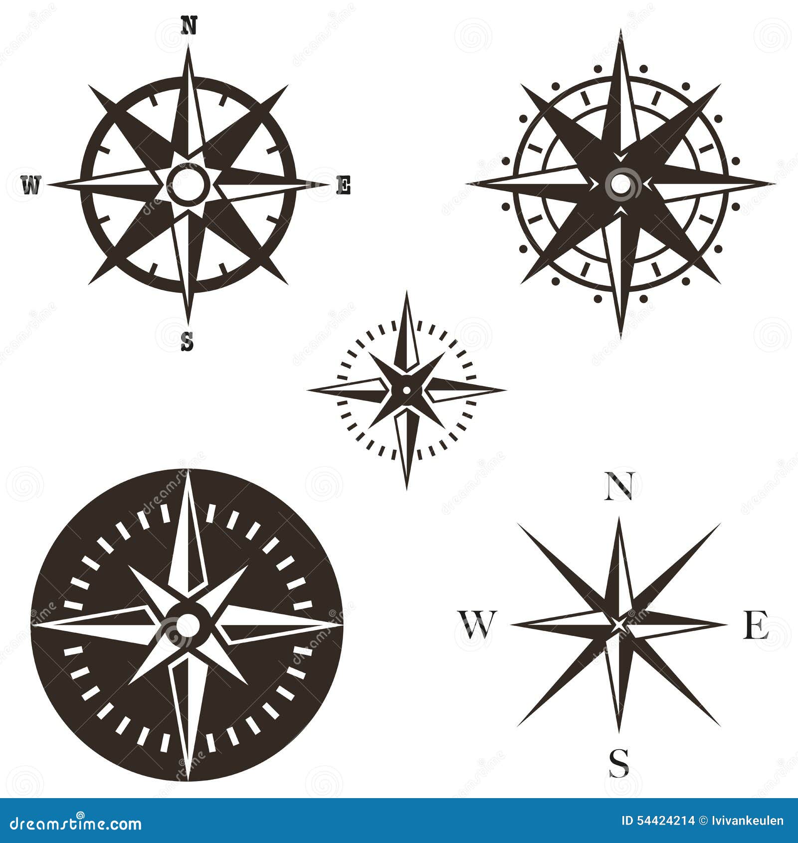 Wind Rose Vector Set | CartoonDealer.com #54424214