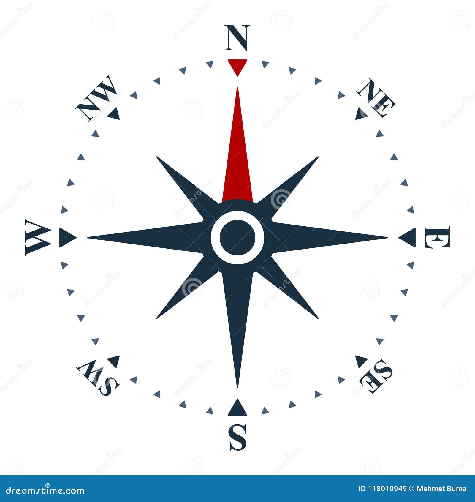 Wind Rose Icon, Compass and Navigation Symbol Stock Vector ...