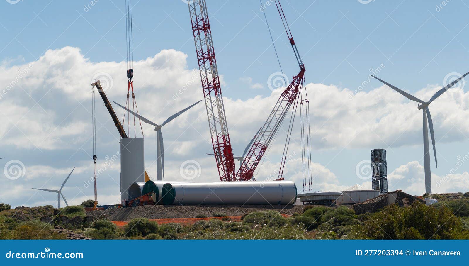 Wind Shovel - a Big Crane Works on the Construction of a Wind Shovel ...