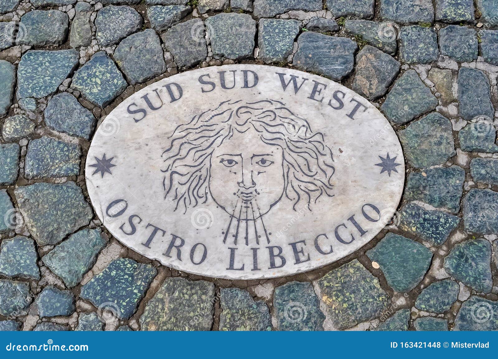 Wind Sign on St. Peter`s Square, Vatican Stock Photo - Image of marble ...