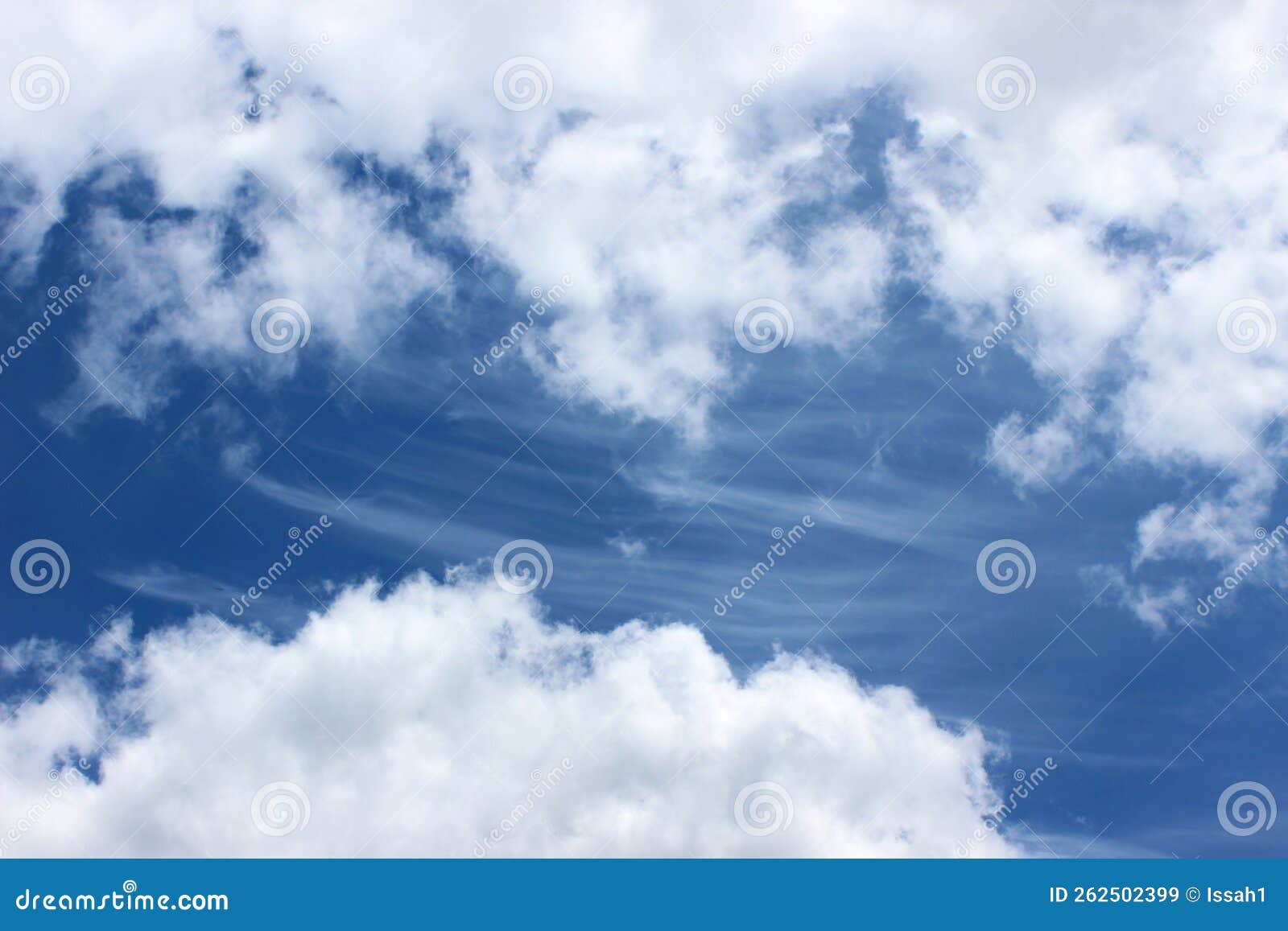 The Wind in the Sky in Clear Weather. between the Cumulus Clouds it`s ...