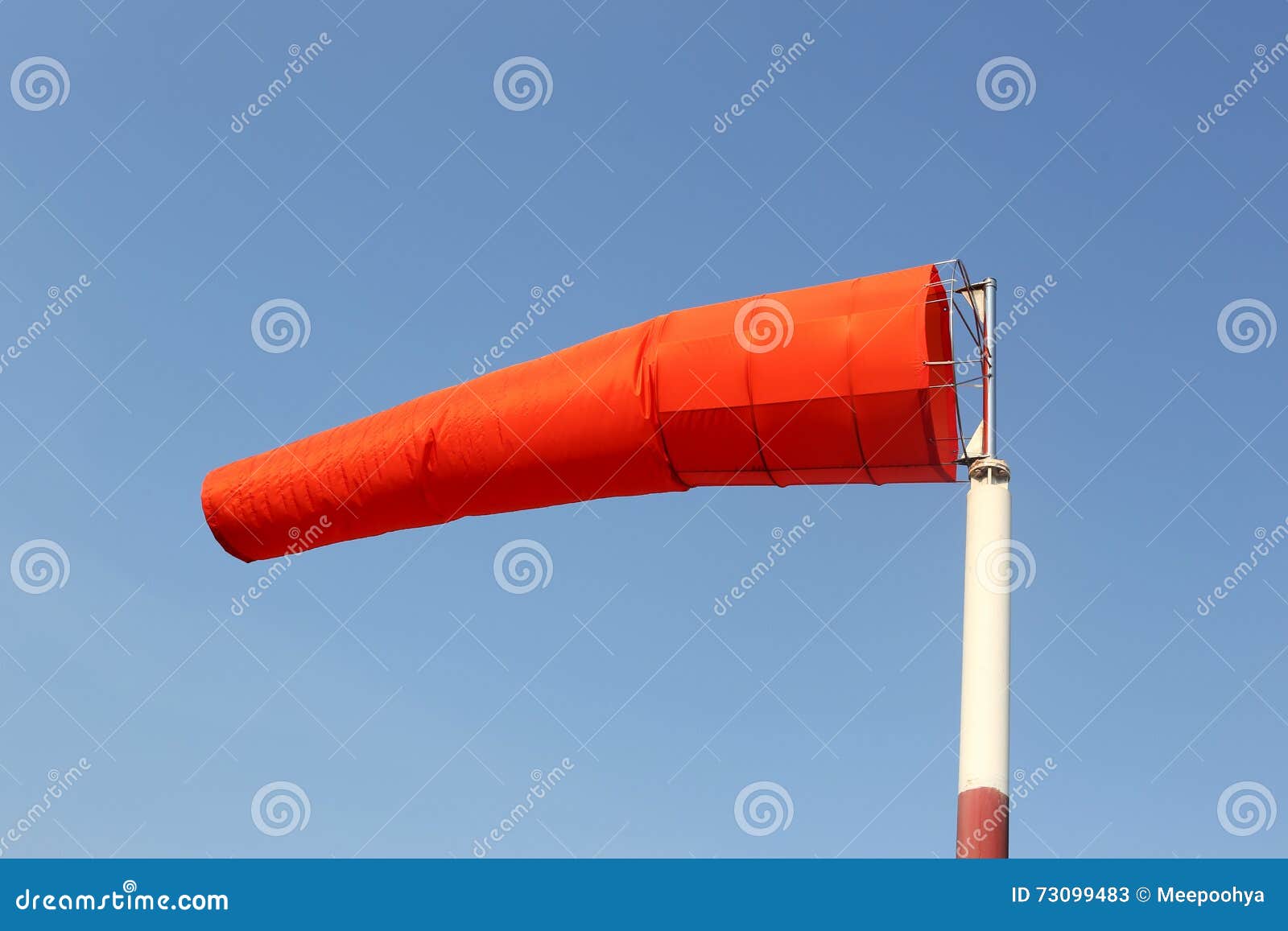 Wind Sock of Equipment Check the Wind Blow Direction in Day Time Stock ...