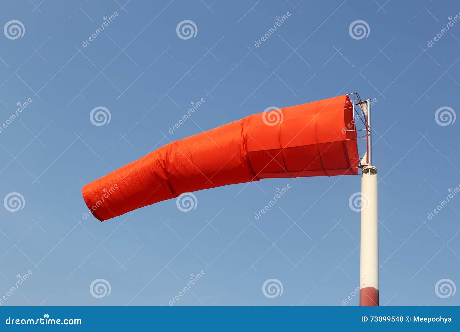 Wind Sock of Equipment Check the Wind Blow Direction in Day Time Stock ...