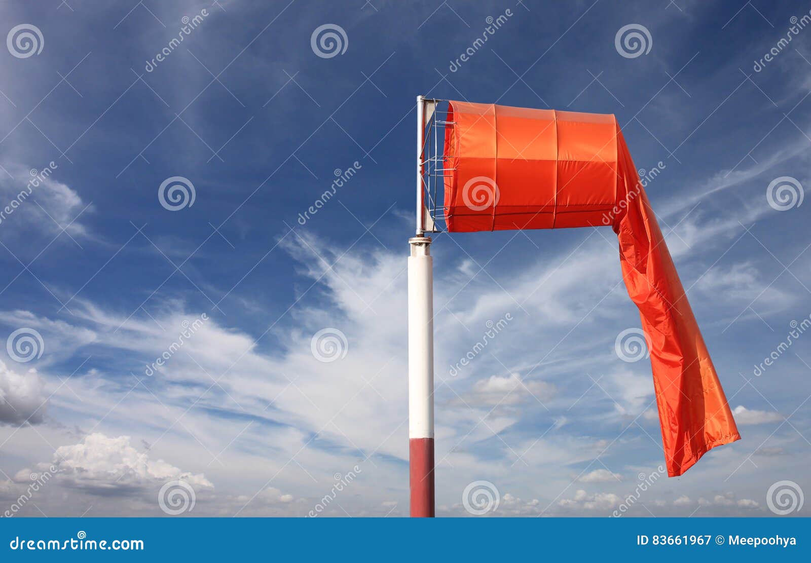 Wind Sock of Equipment Check the Wind Blow Direction in Day Time Stock ...