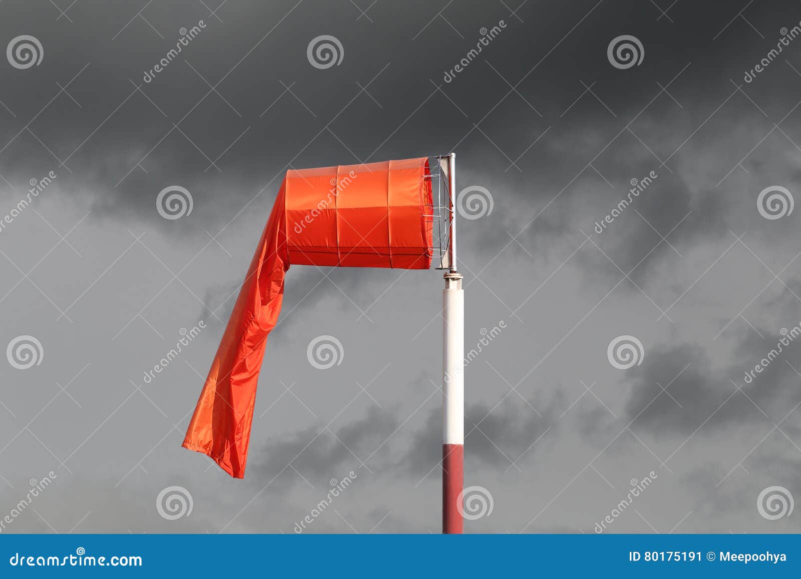Wind Sock of Equipment Check the Wind Blow Direction in Day Time Stock ...