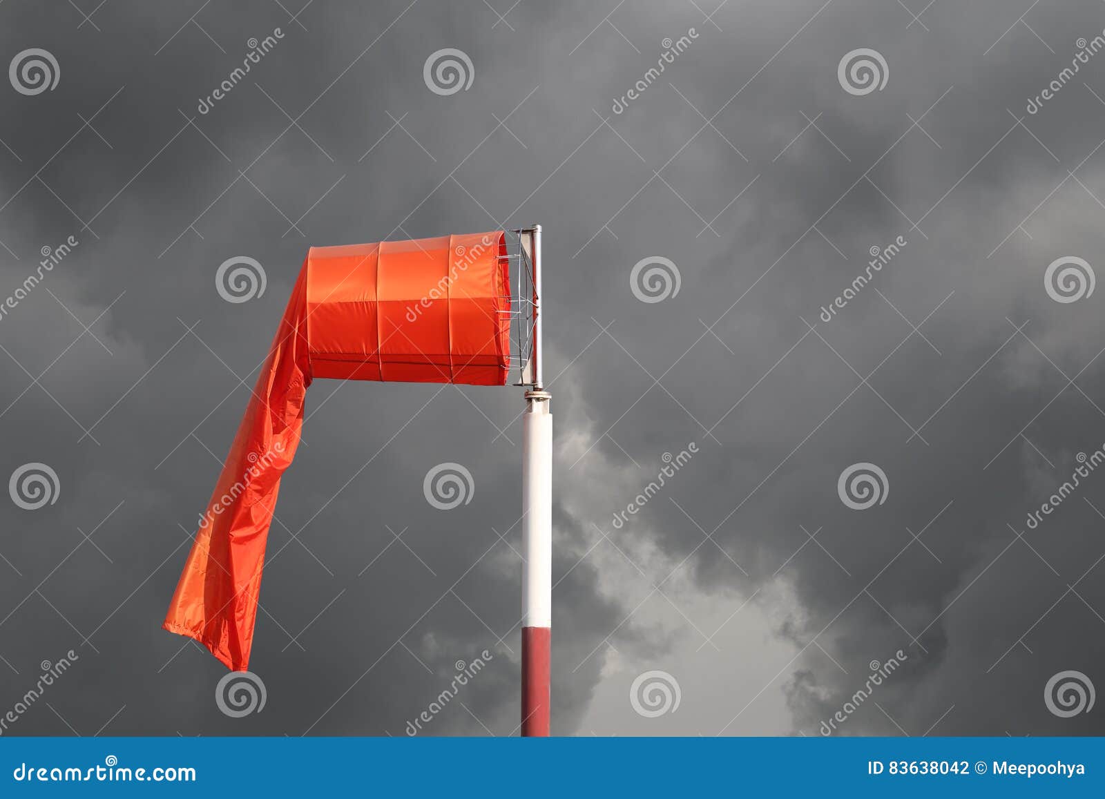 Wind Sock of Equipment Check the Wind Blow Direction in Day Time Stock ...