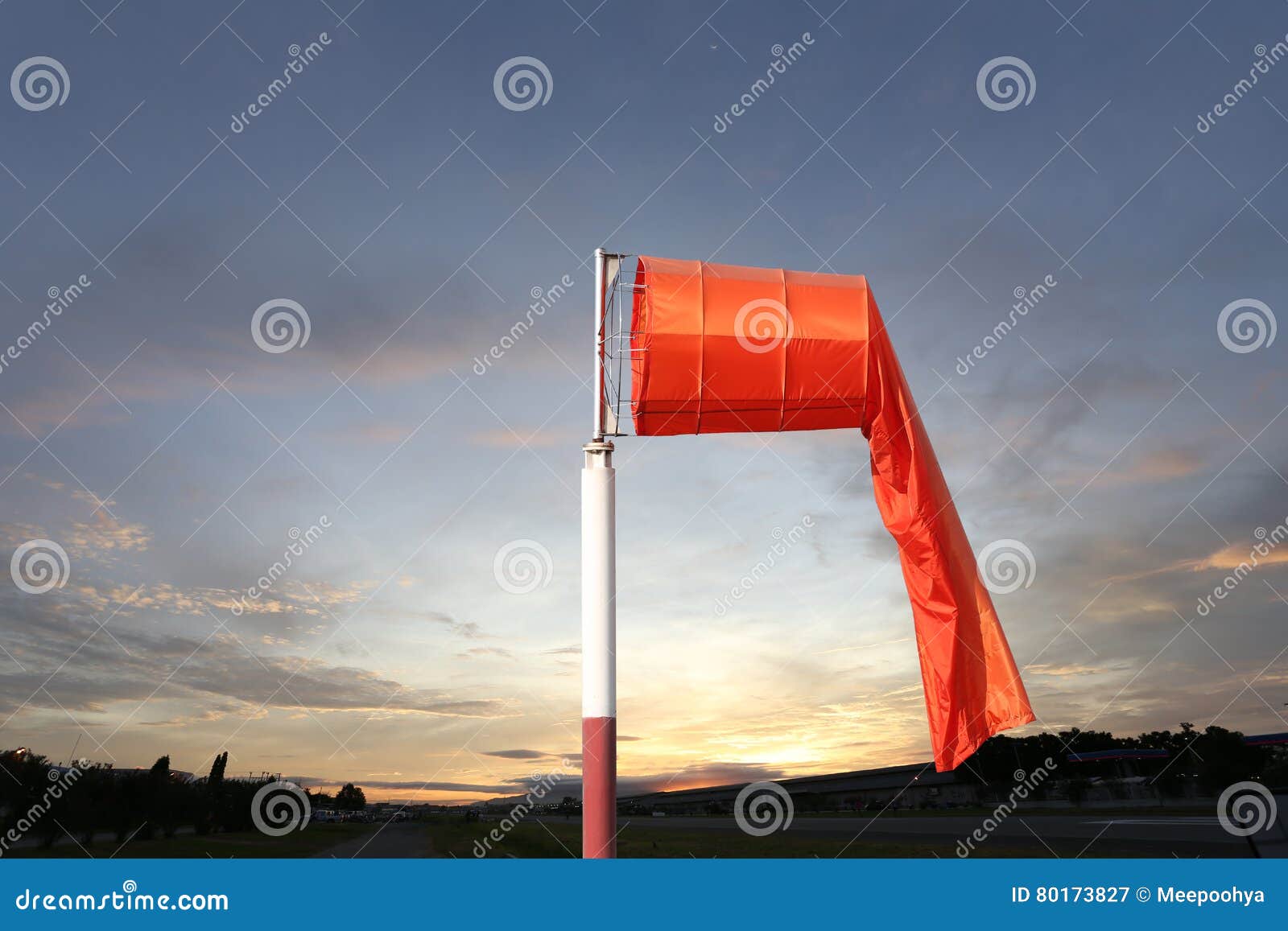 Wind Sock of Equipment Check the Wind Blow Direction. Stock Image ...