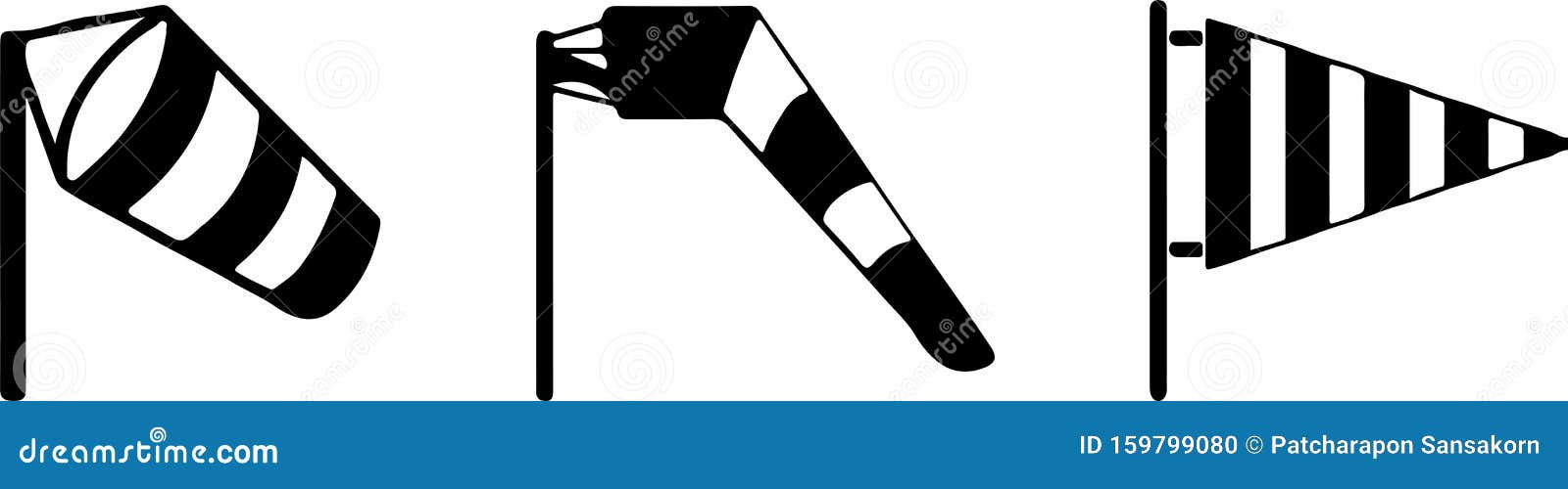 Wind Sock Vector Illustration Isolated on Background Stock Illustration ...