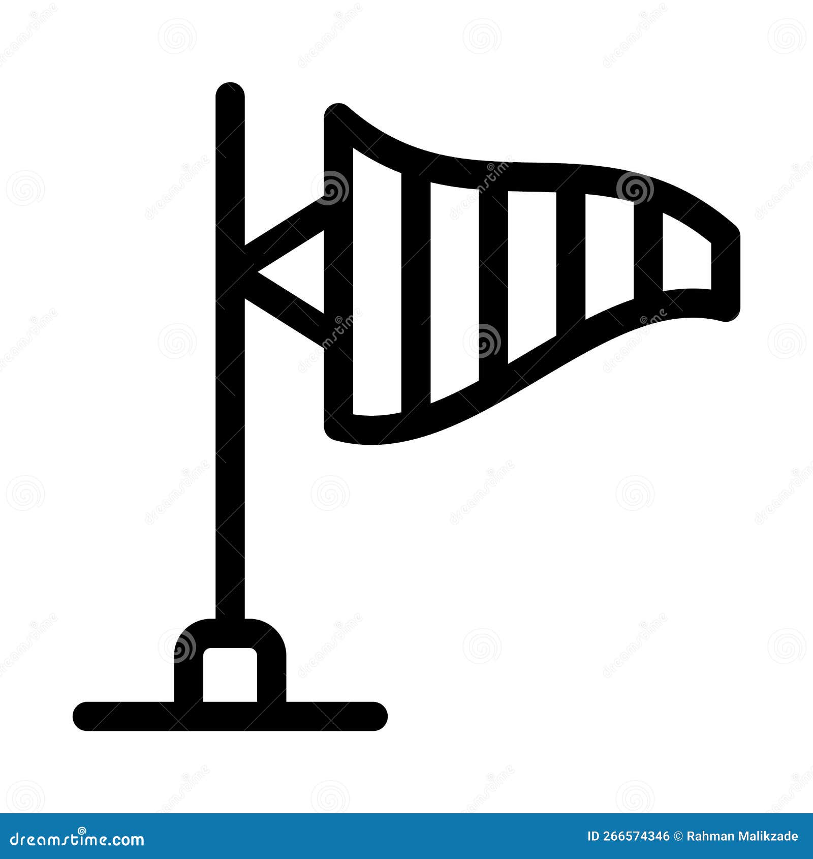 Wind Speed Flag Icon. Single Flat Vector Illustration Stock Vector ...