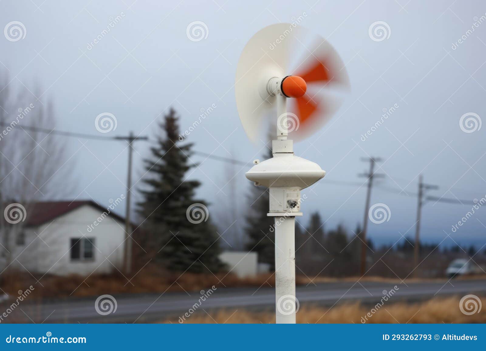 Wind Speed Sensor Spinning Rapidly during a Windstorm Stock ...