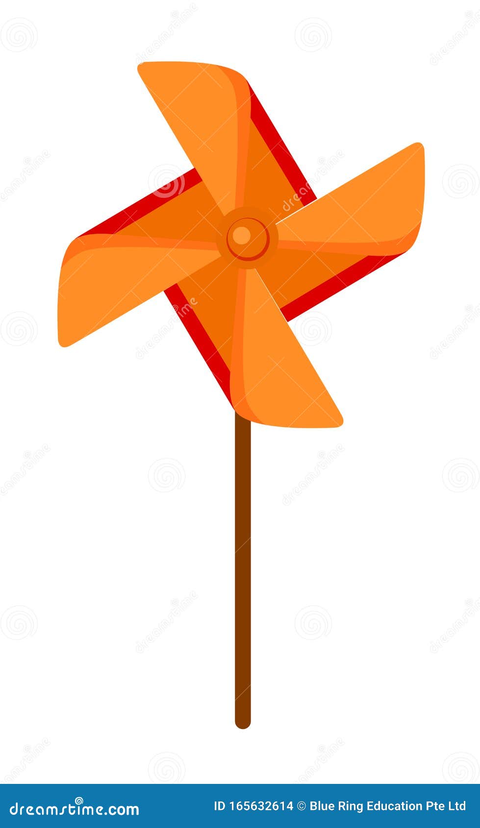 Wind Spinner in Orange Color Stock Illustration - Illustration of ...
