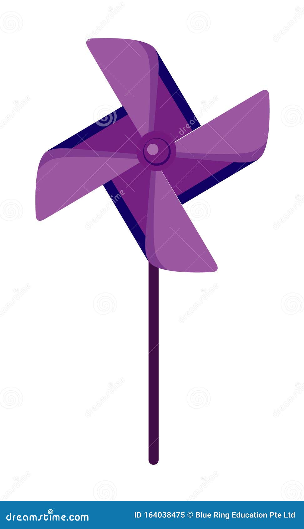 Wind Spinner in Purple Color Stock Vector - Illustration of drawing ...