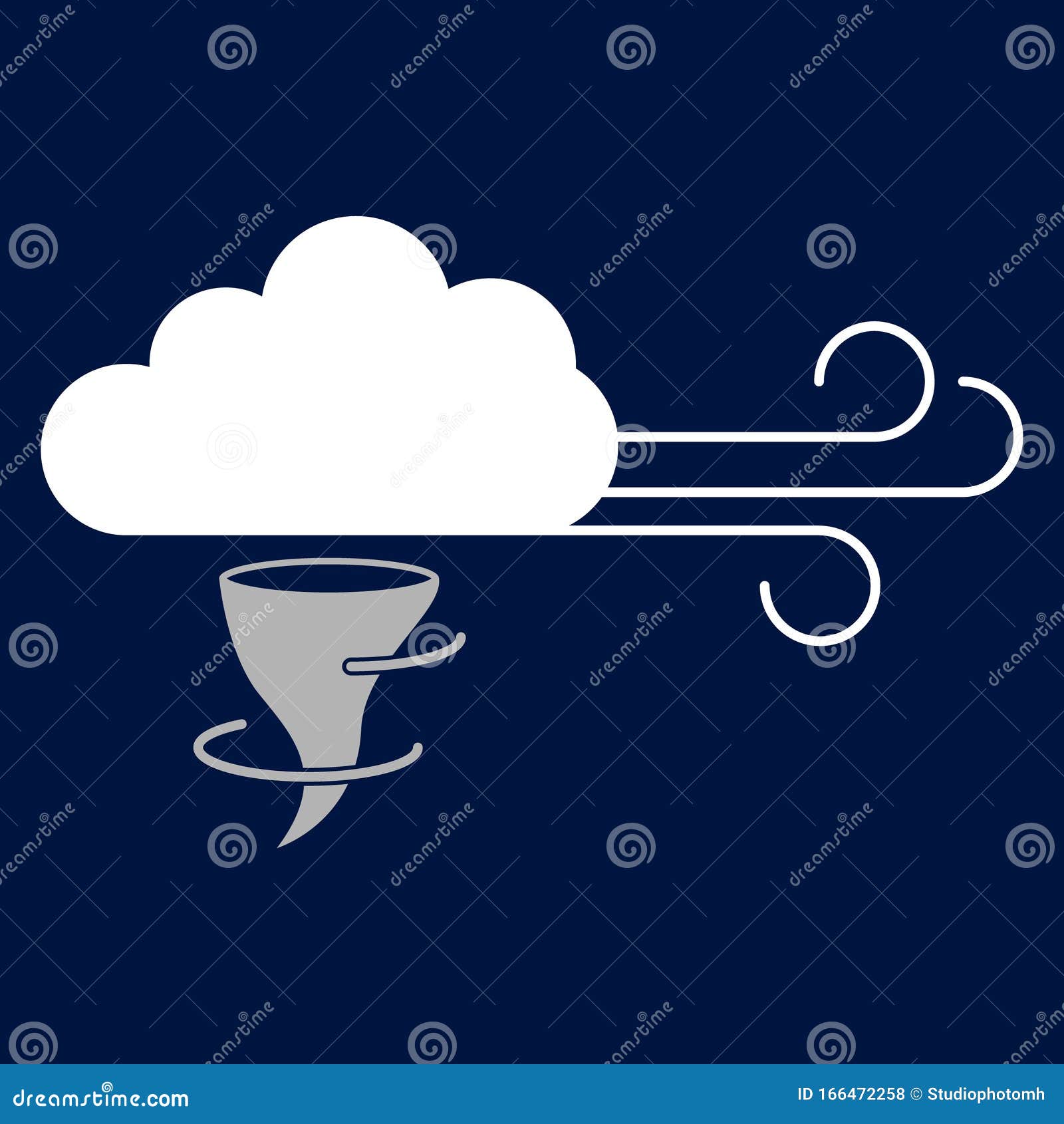 Wind Storm Cloud Simple Vector Modern Icon Design Illustration Stock ...